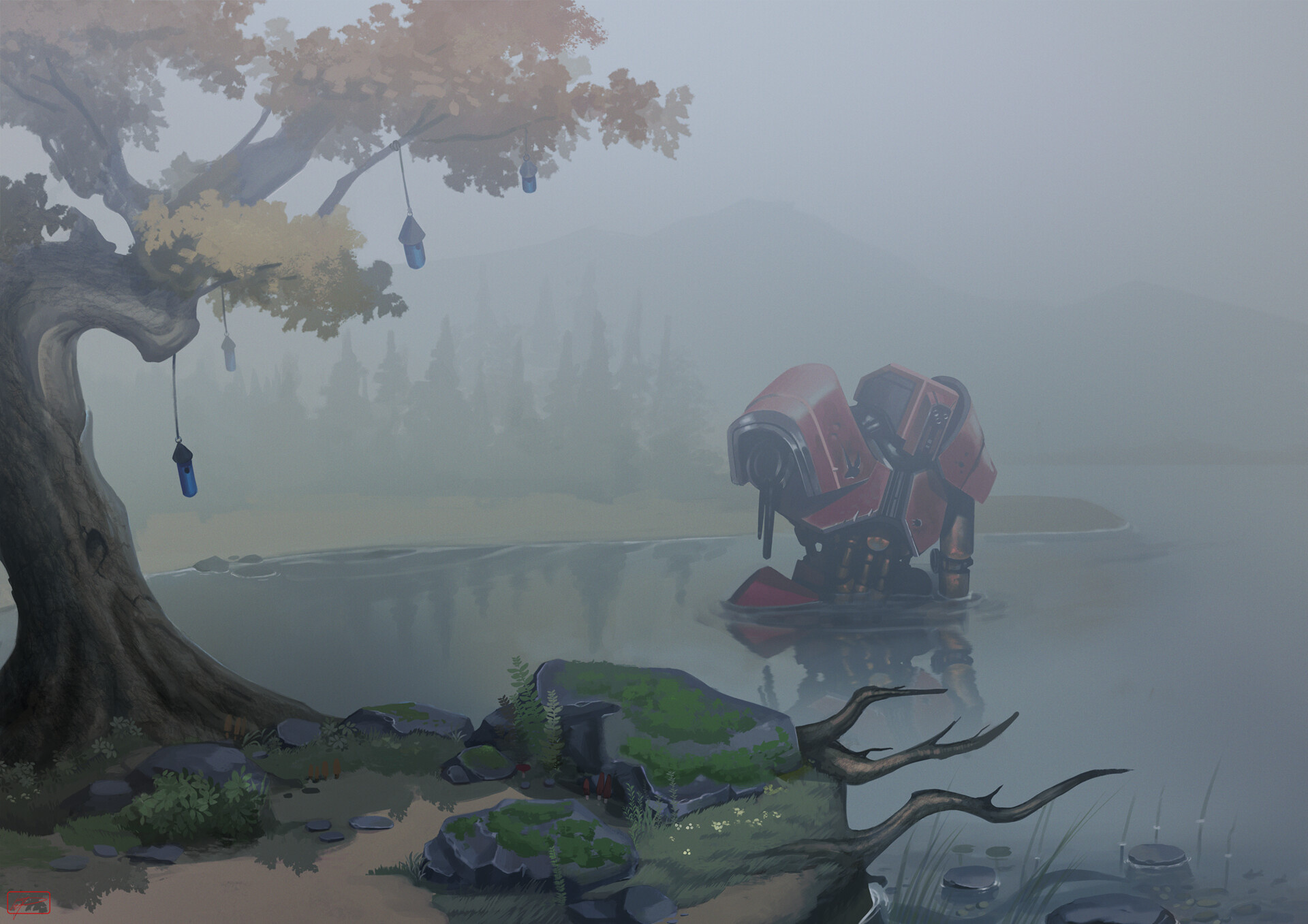 ArtStation - Dreary lake