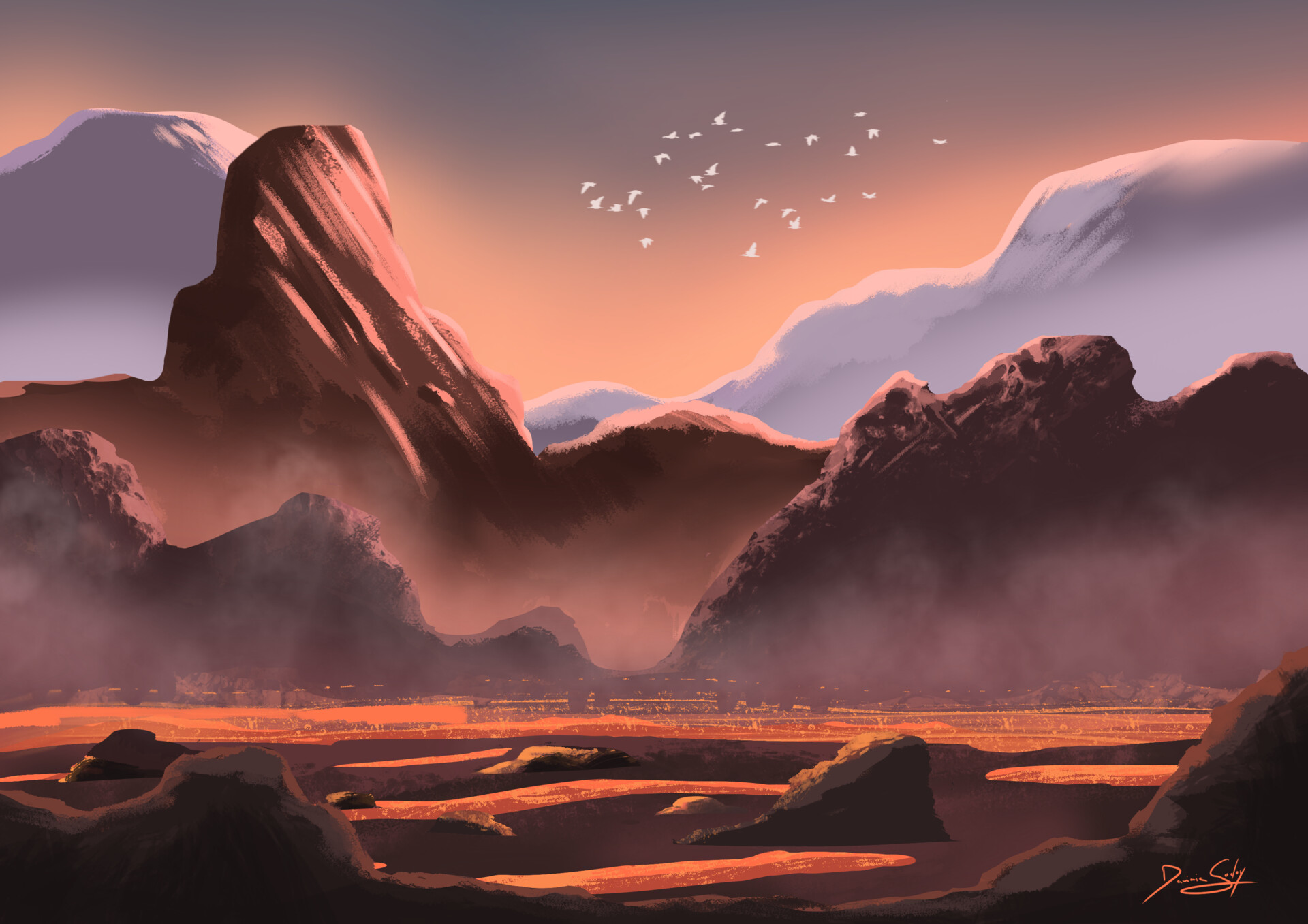 ArtStation - My first landscape in digital