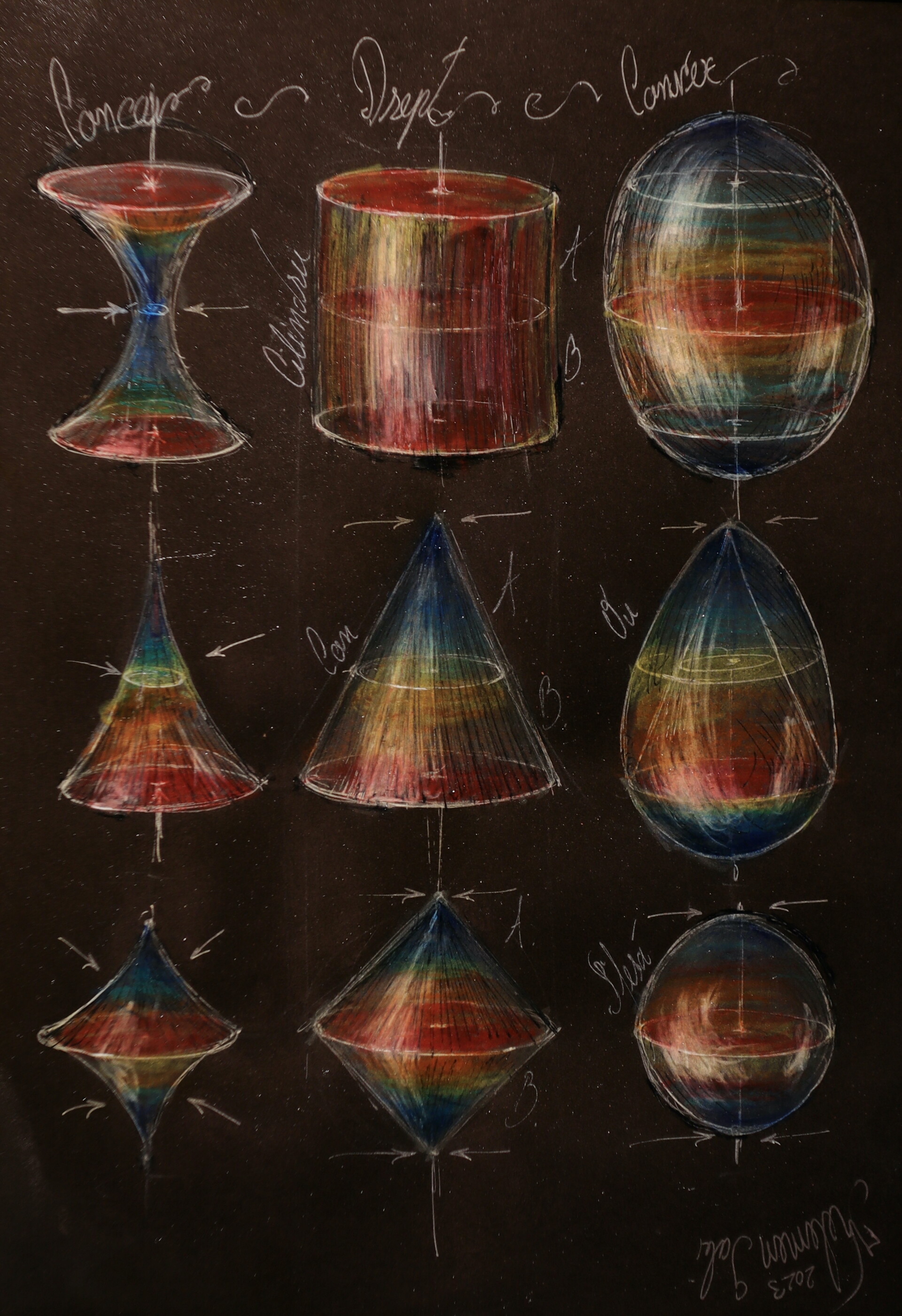 ArtStation - Color sphere cylinder cone KLMN Codex