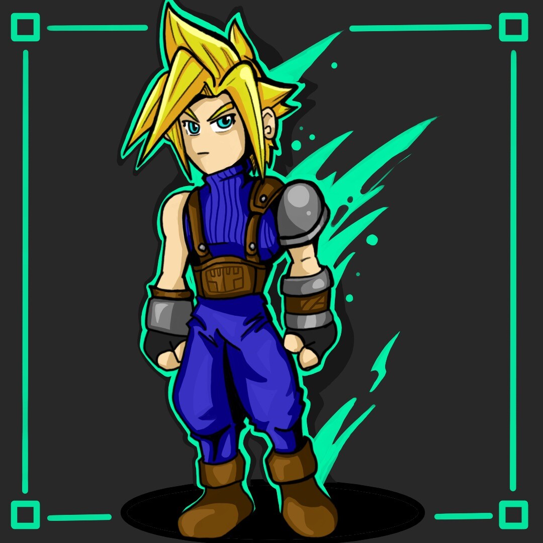 ArtStation - Chibi Cloud - Final Fantasy 7