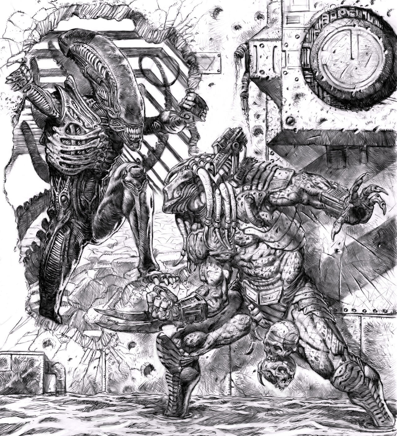 ArtStation - Alien vs Predator