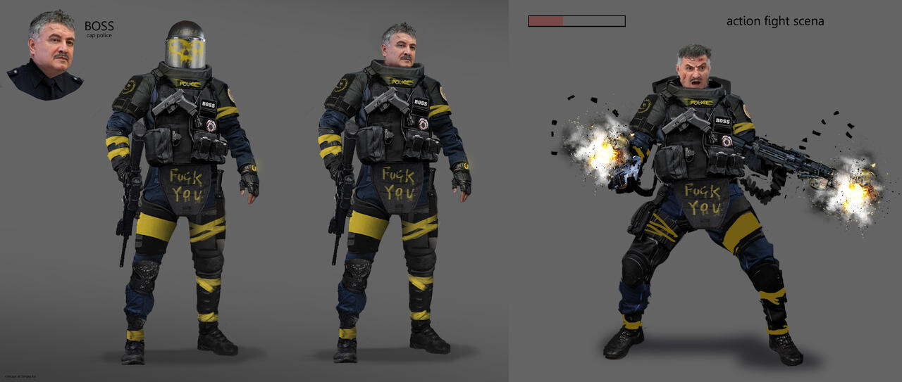 ArtStation - boss for level police station