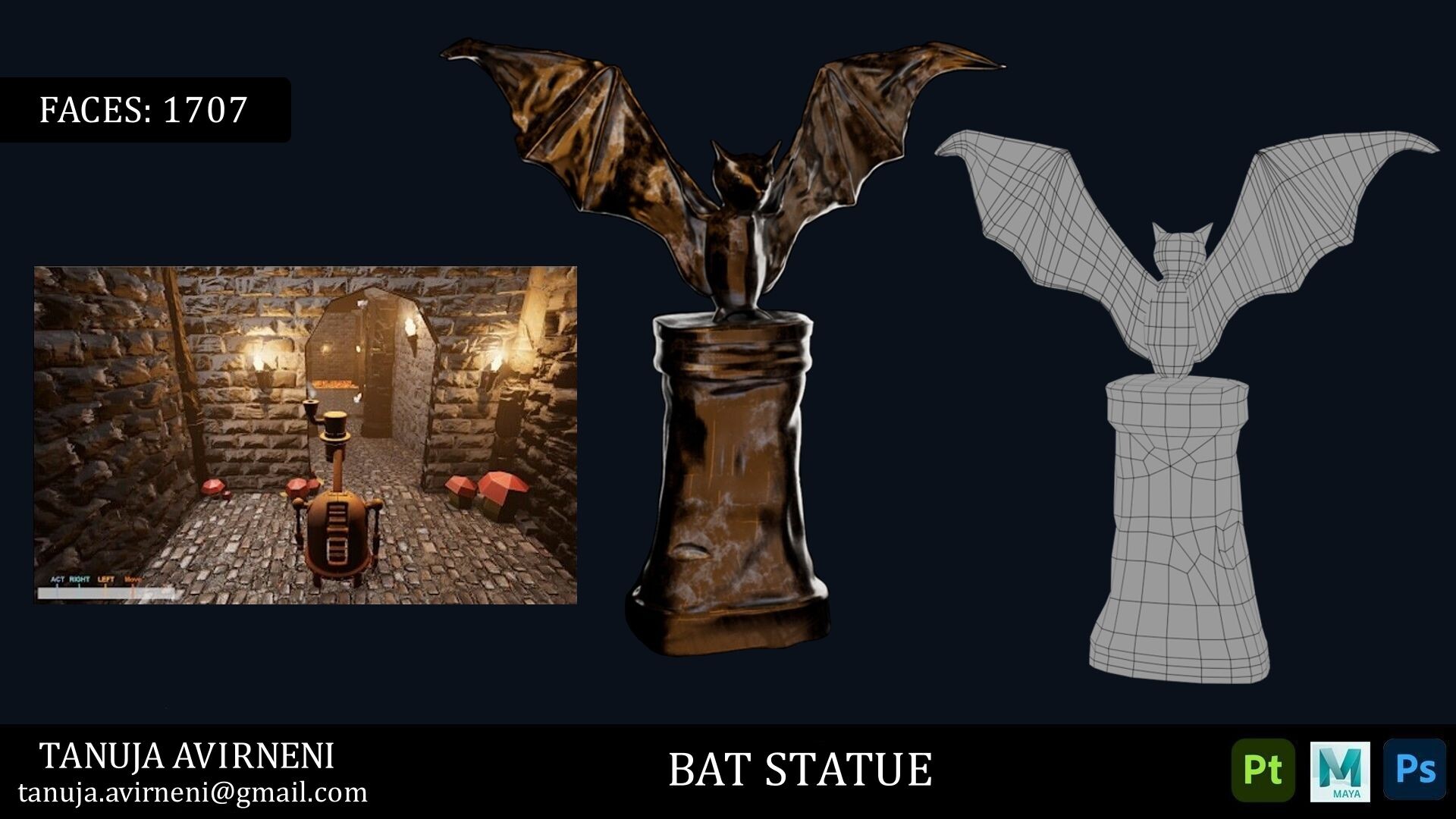 ArtStation - Bat Statue
