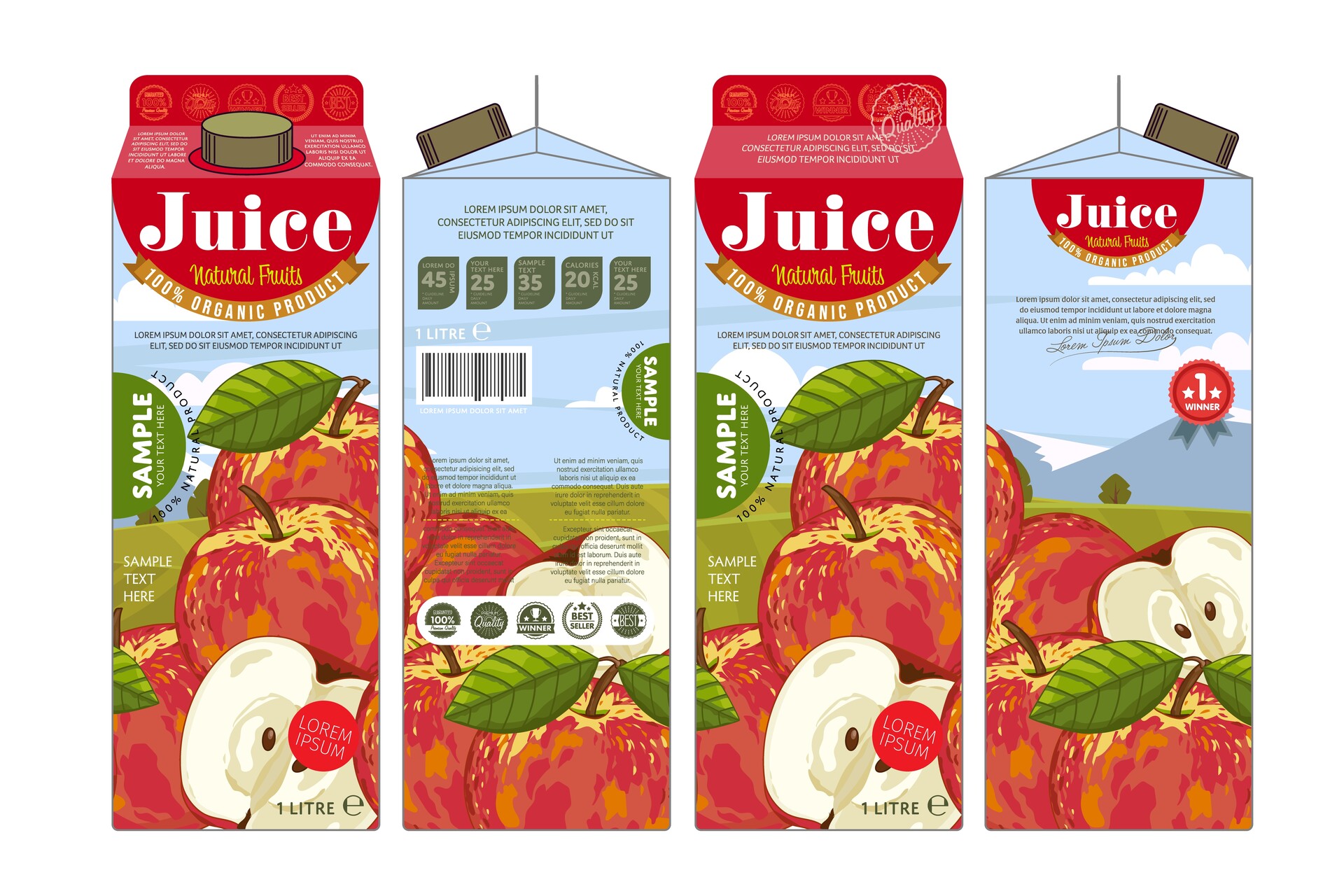 ArtStation - Juice Cardboad Box Label Design