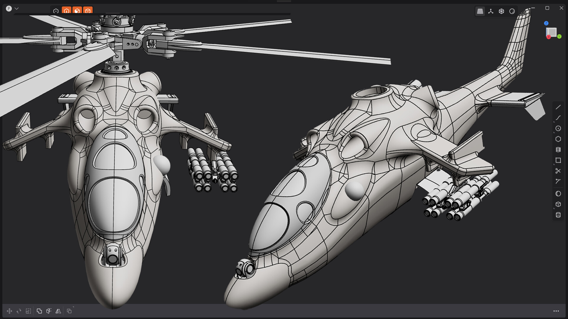 Airu - Attack Helicopter Design with Plasticity