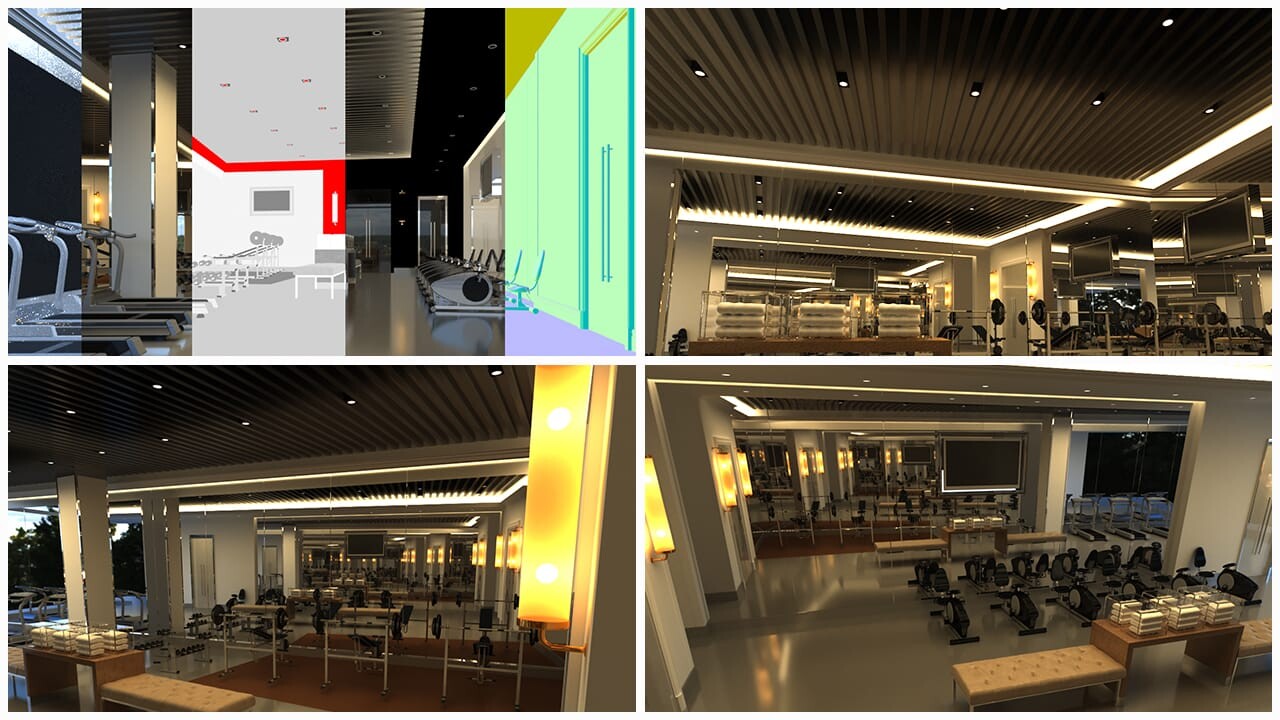 ArtStation - Gym Interior Excercise