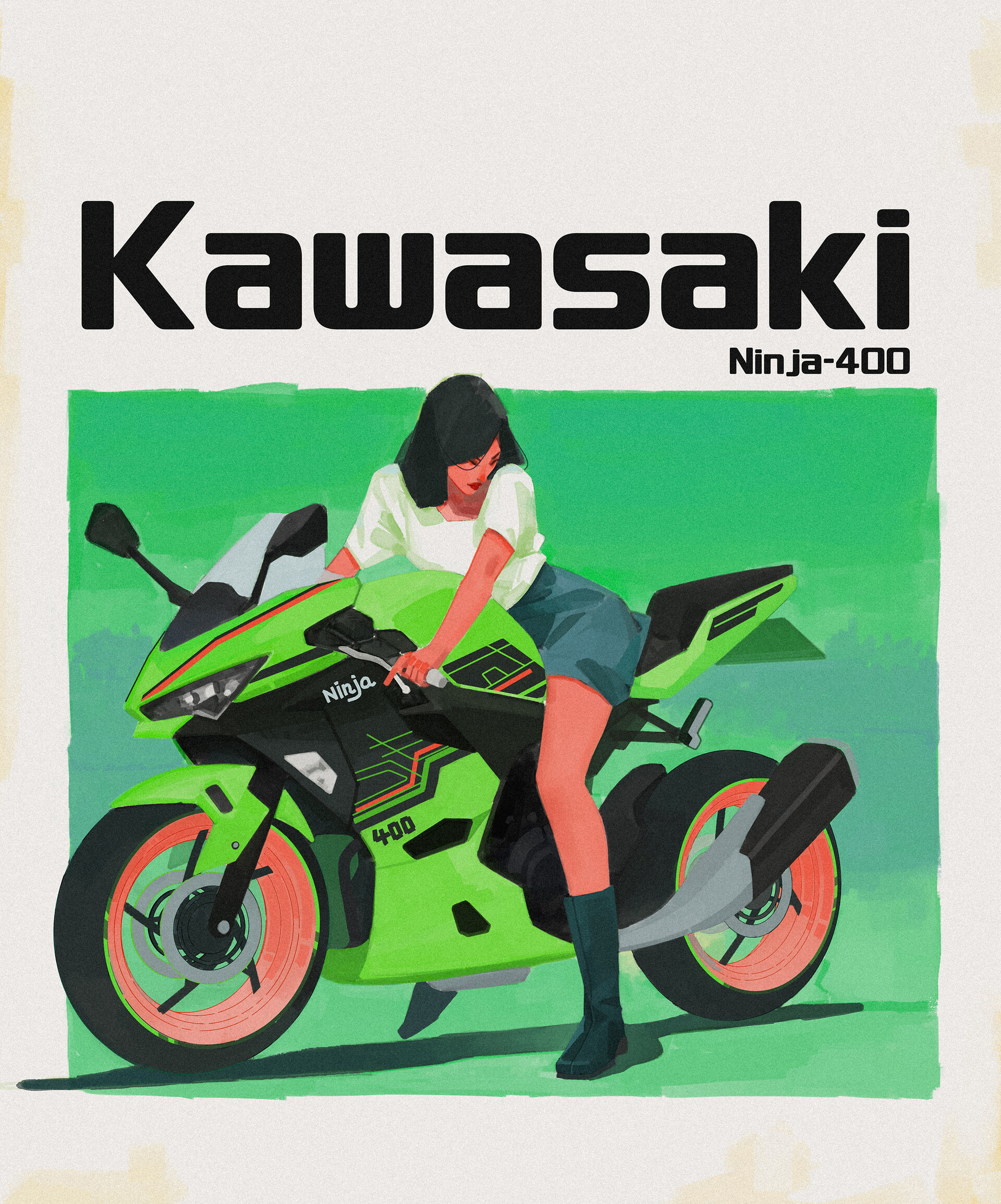 ArtStation - Kawasaki ninja-400