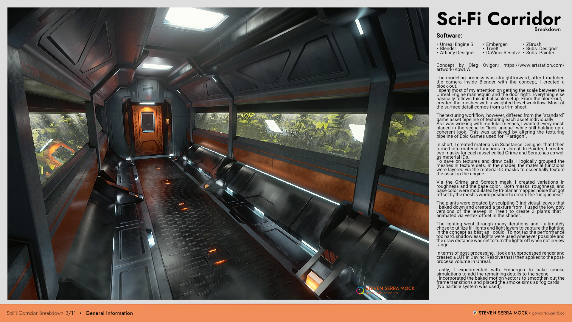Steven Serra Mock - SciFi Corridor & Project Breakdown