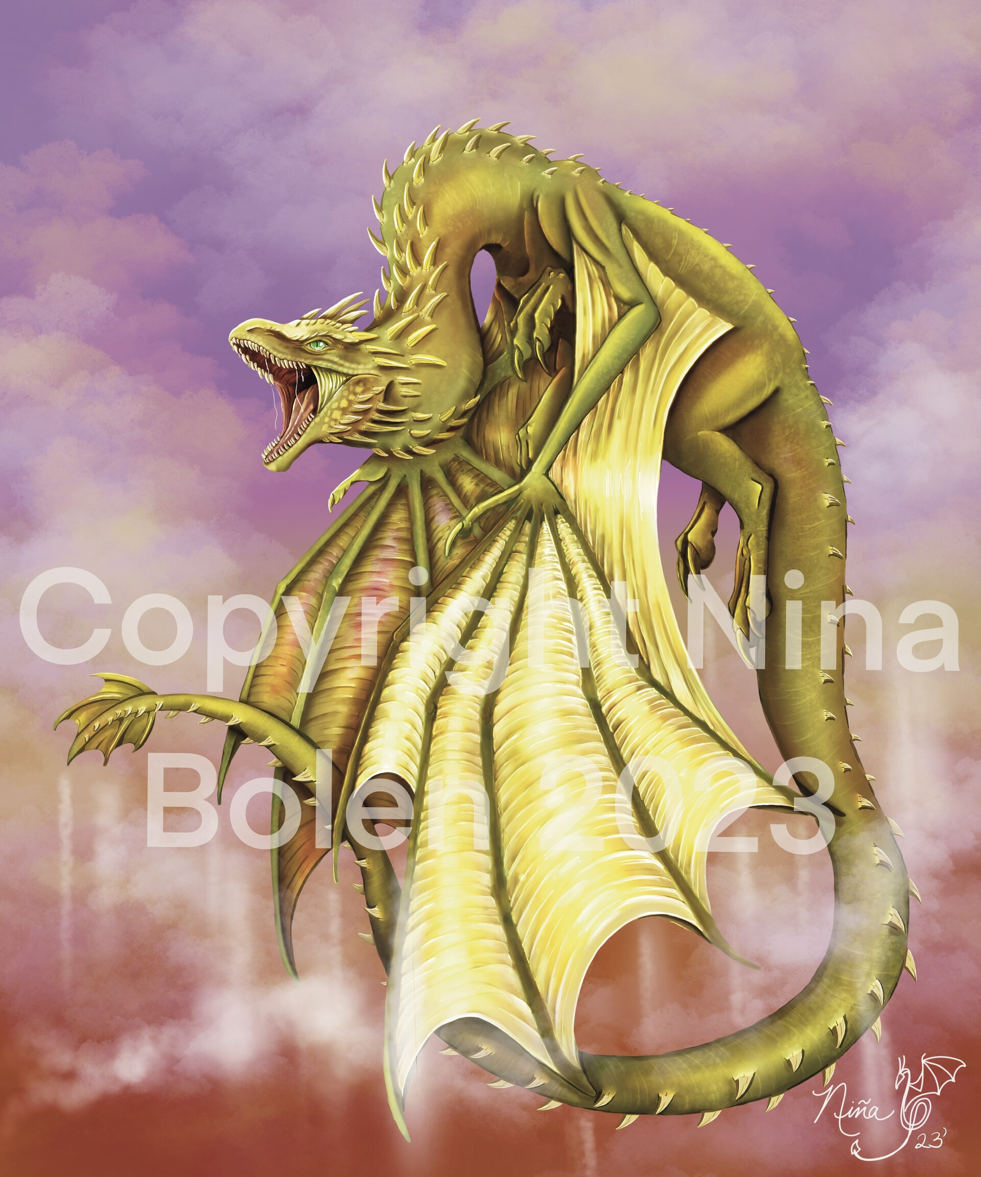 ArtStation - Golden Dragon Flight