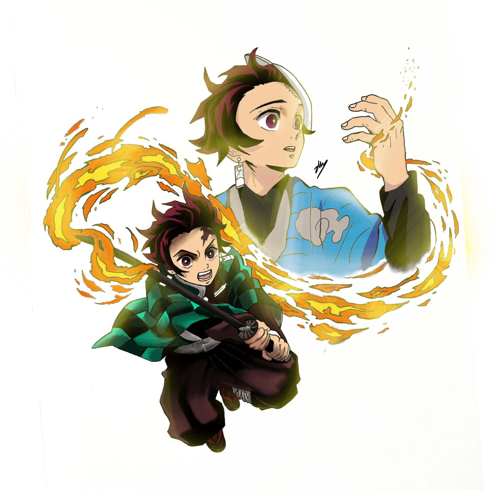 ArtStation - Tanjiro Fanart (Demon Slayer)