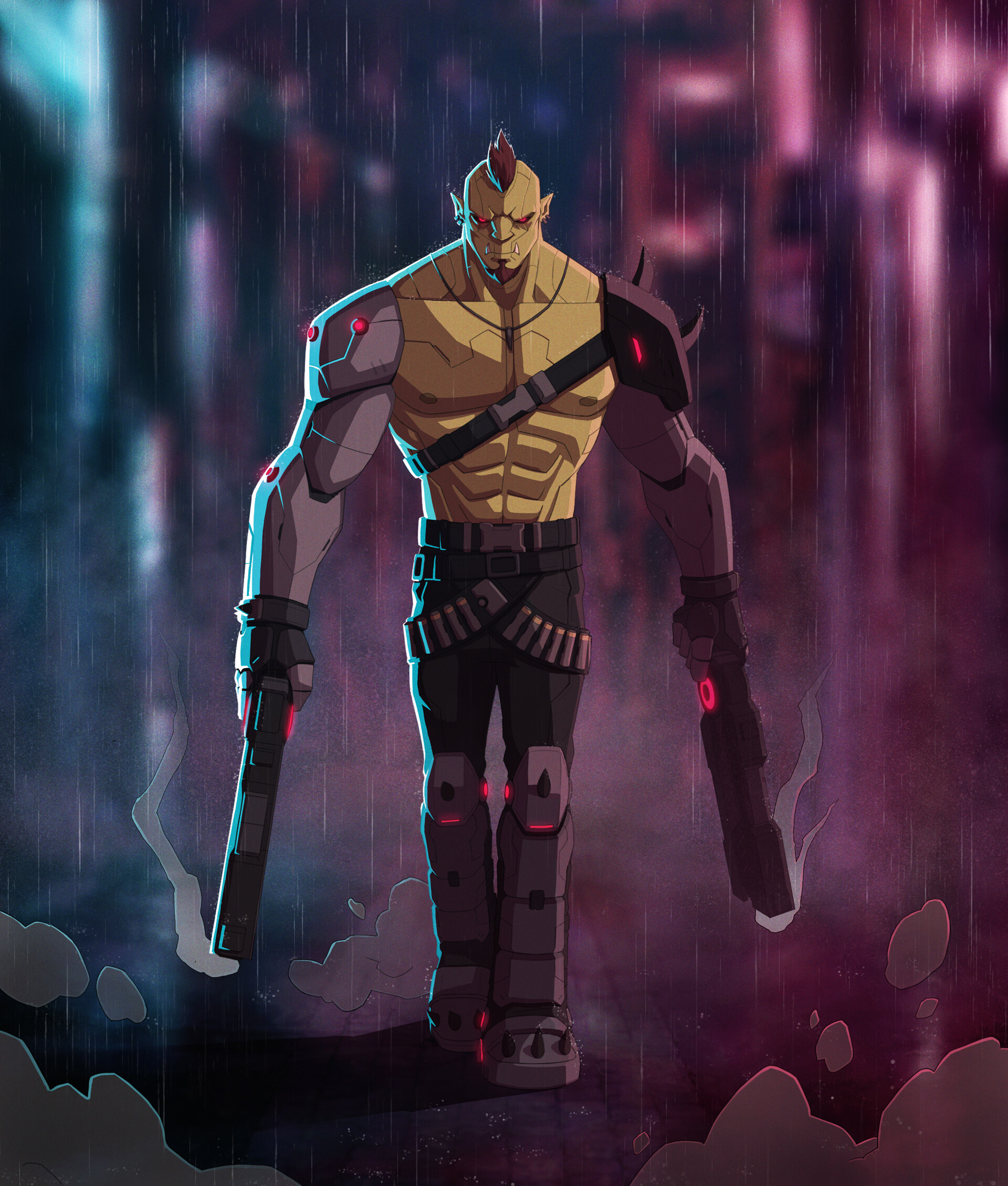 Rafael Saito - Cyber Orc - character concept