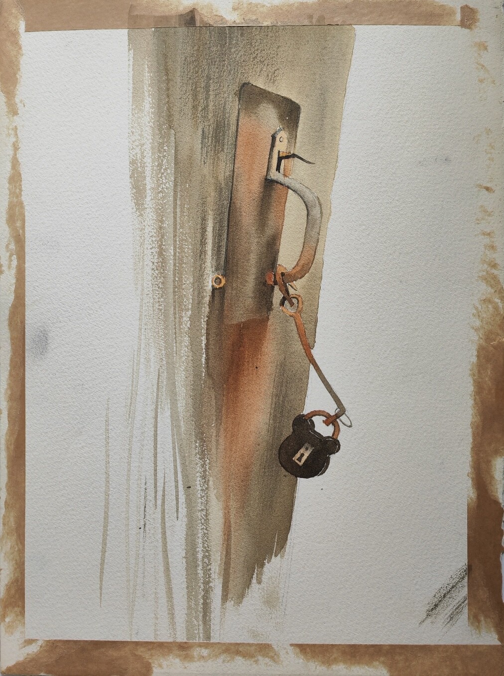 ArtStation - Watercolour Padlock