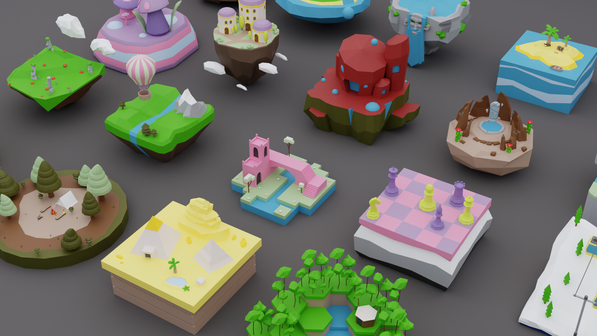 ArtStation - Low Poly Worlds Islands Exteriors Pack 3