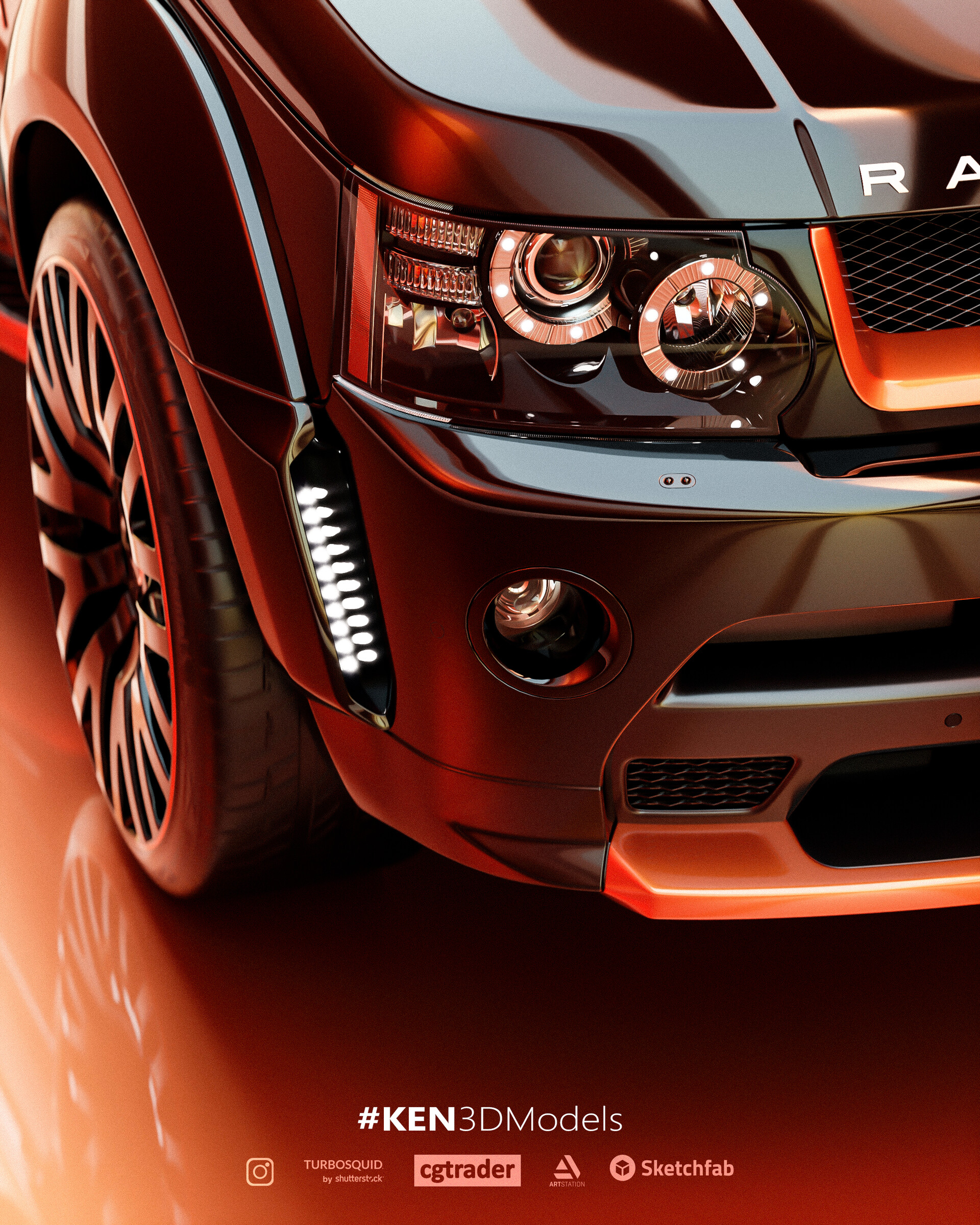 K E N | Works - 2012 A Kahn LR Range Rover Sport Vesuvius Edition Artwork