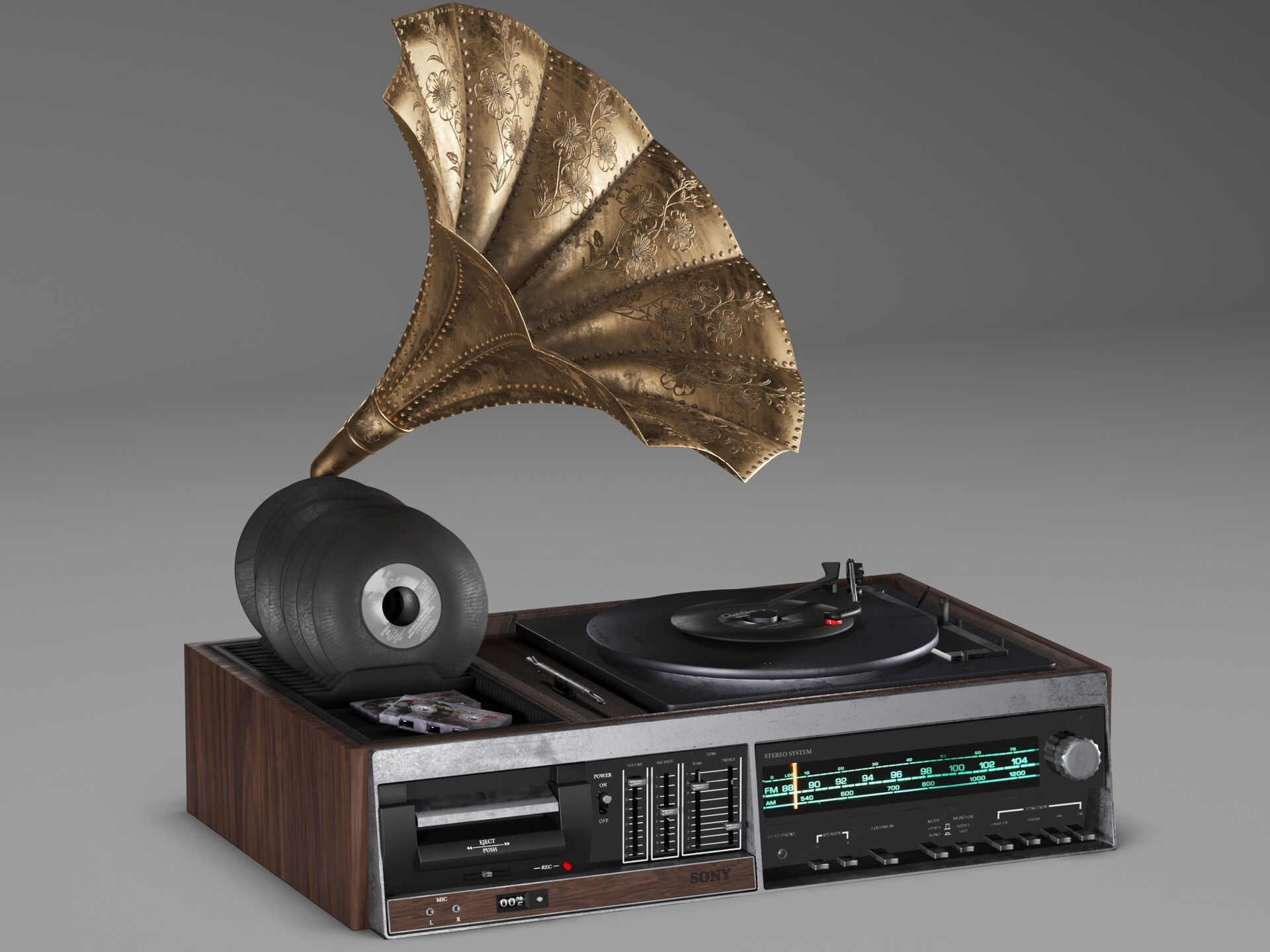 ArtStation - multi functional gramophone