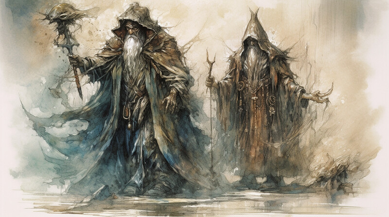 ArtStation - Dark Fantasy: The Sorceress and Necromancer