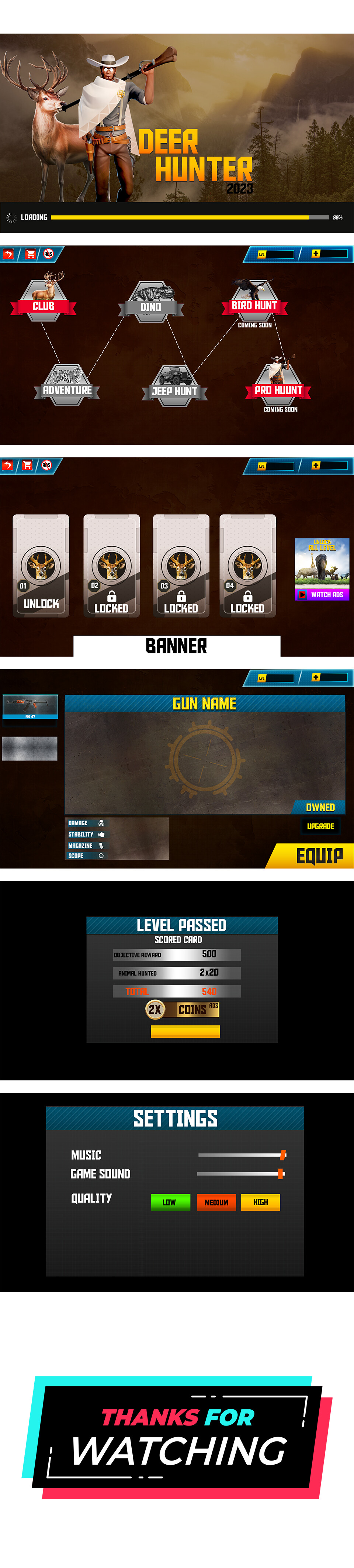 ArtStation - Deer Hunting Game Ui