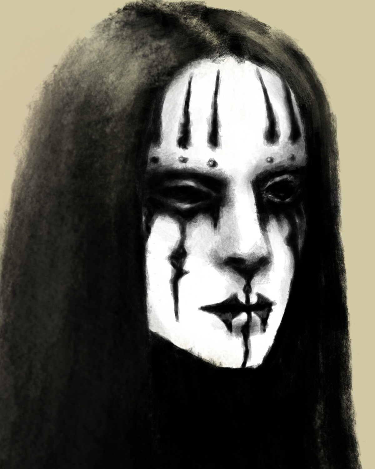 Joey Jordison Mask Drawing
