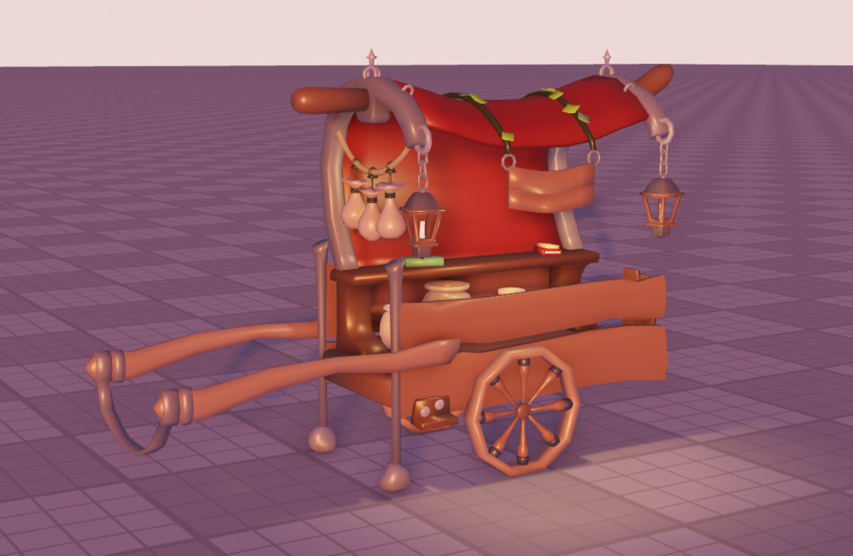 ArtStation - Stylized Low Poly Medieval Stand