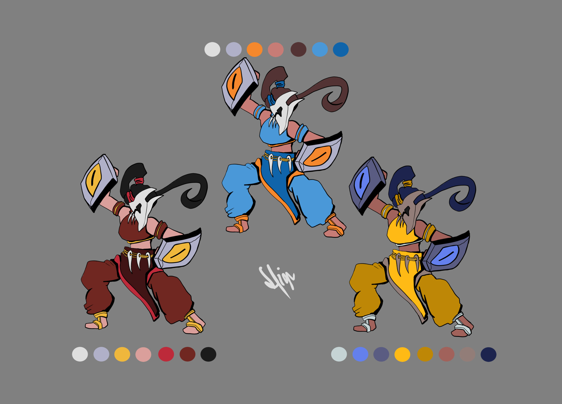 ArtStation - Flat Color, Lineart exploration