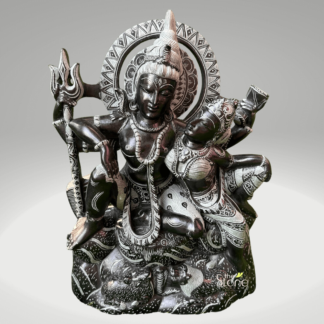 ArtStation - Lord Shiva and Parvati Statue 16″ | The Stone Studio