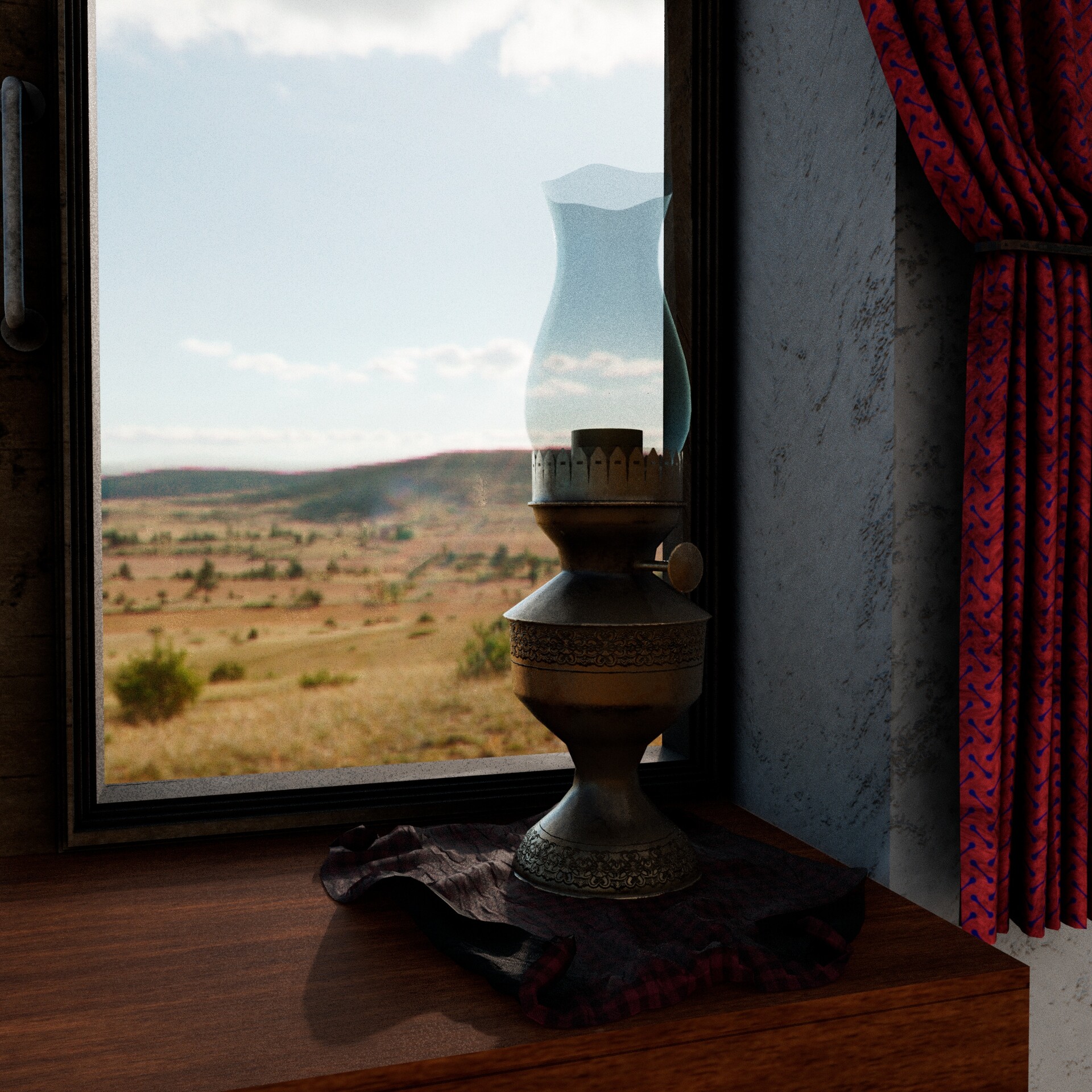 ArtStation - Oil Lamp