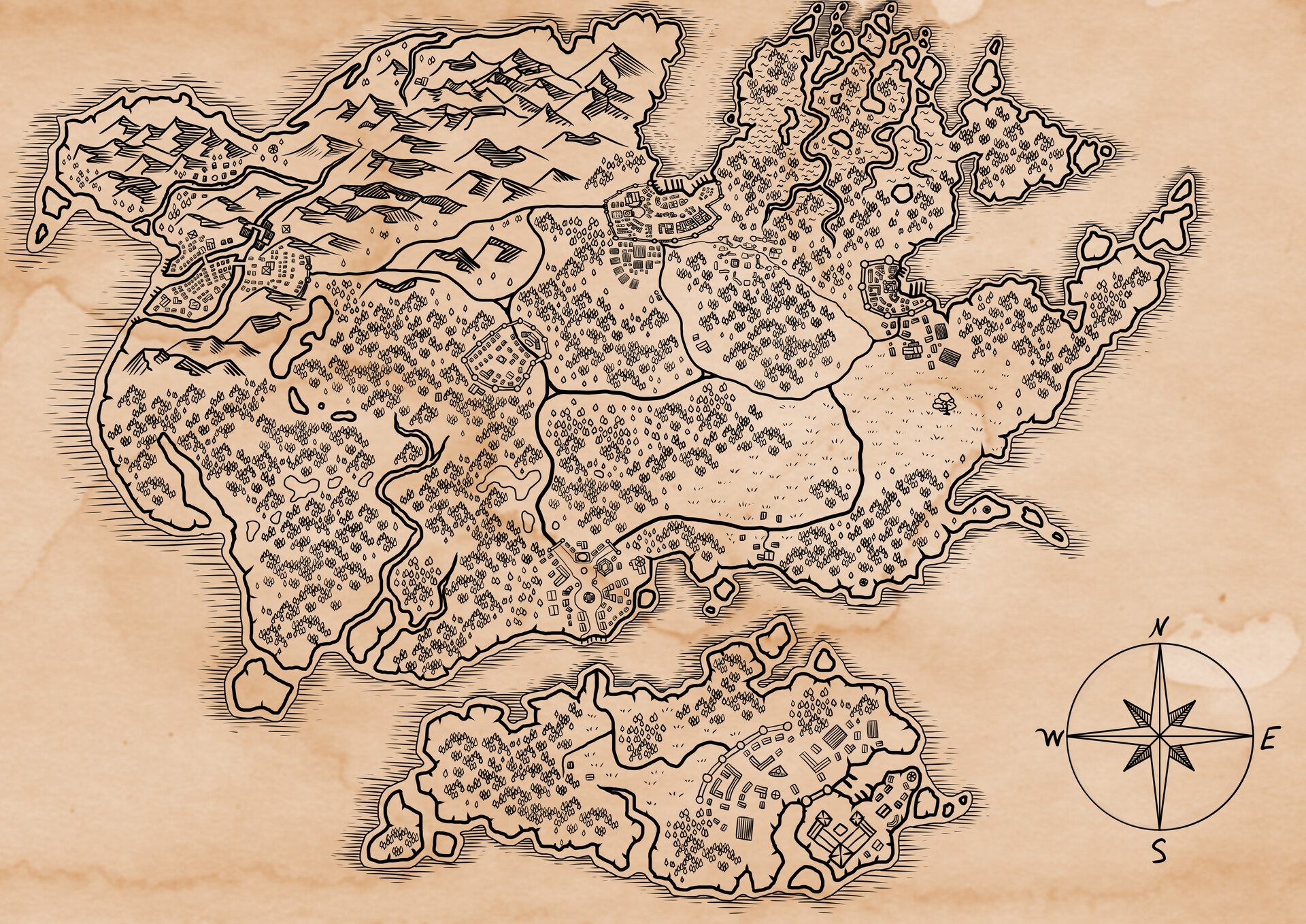 ArtStation - Fantazy map