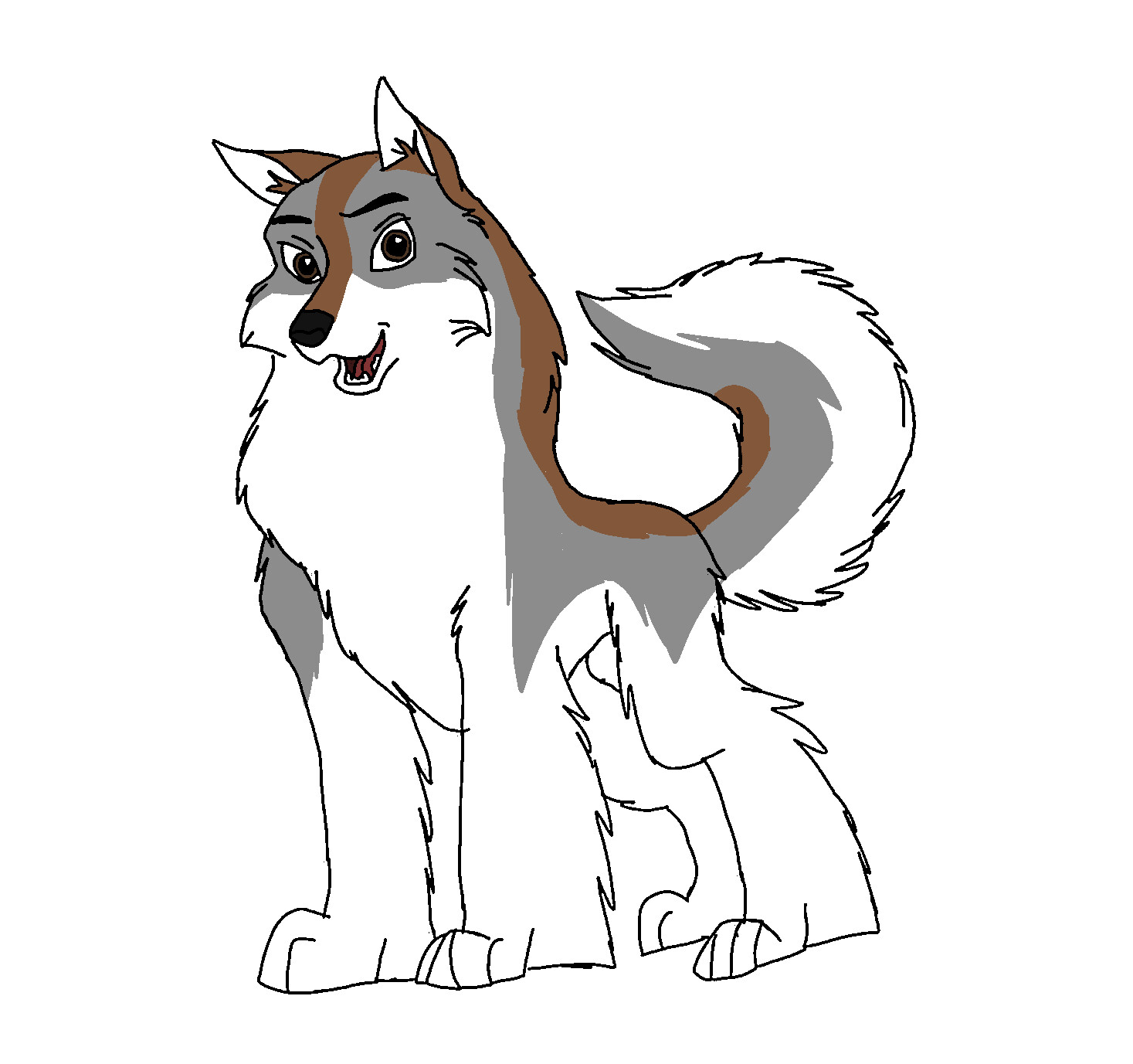 balto and jenna coloring pages