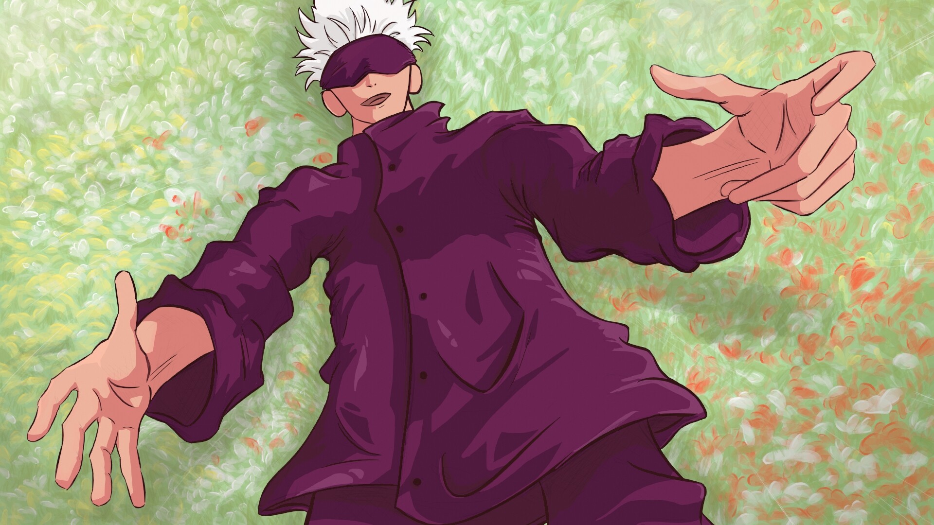 ArtStation - Gojo who holds out his arms to you as if he was waiting ...