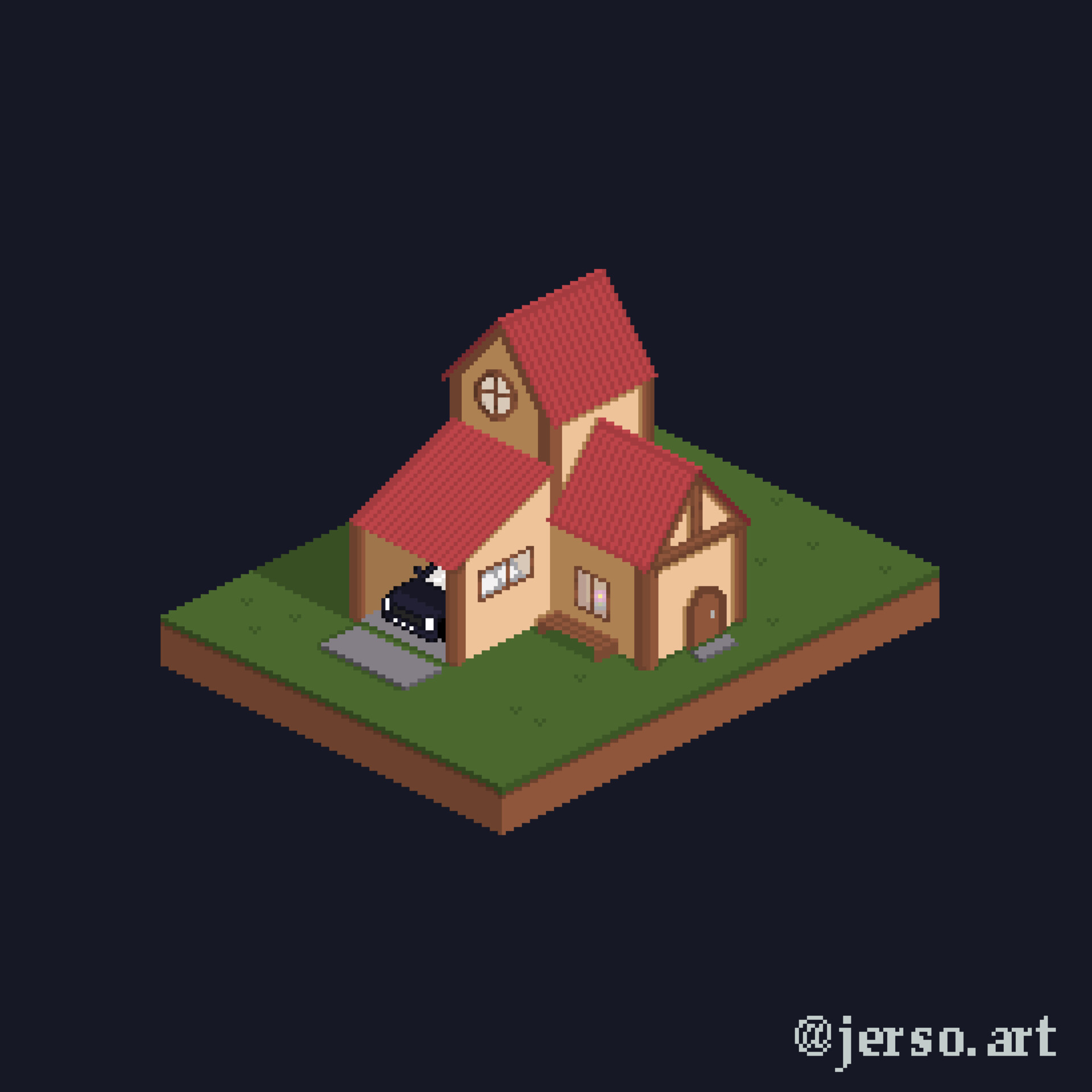 ArtStation - Isometric House Pixel Art