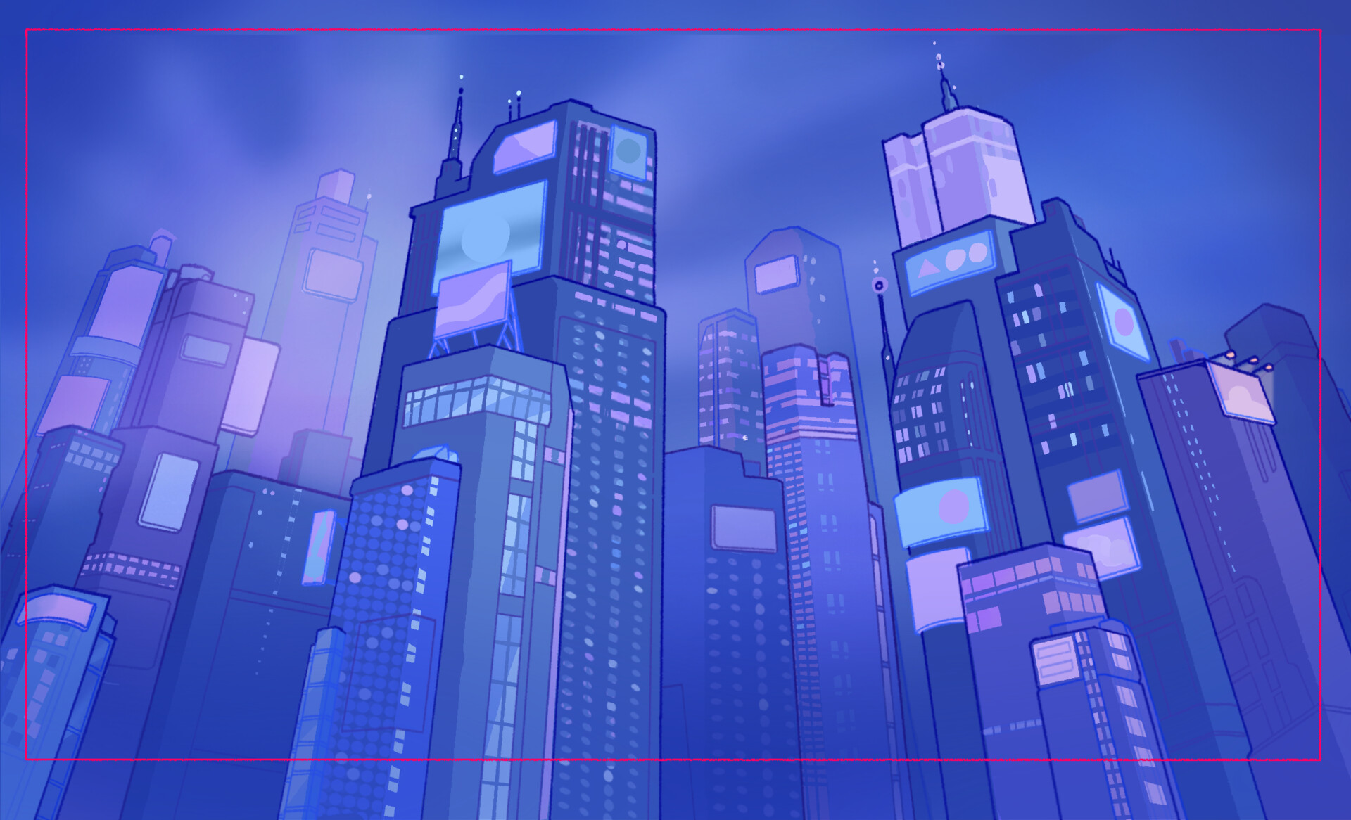 ArtStation - City bg for animated show Something Soup