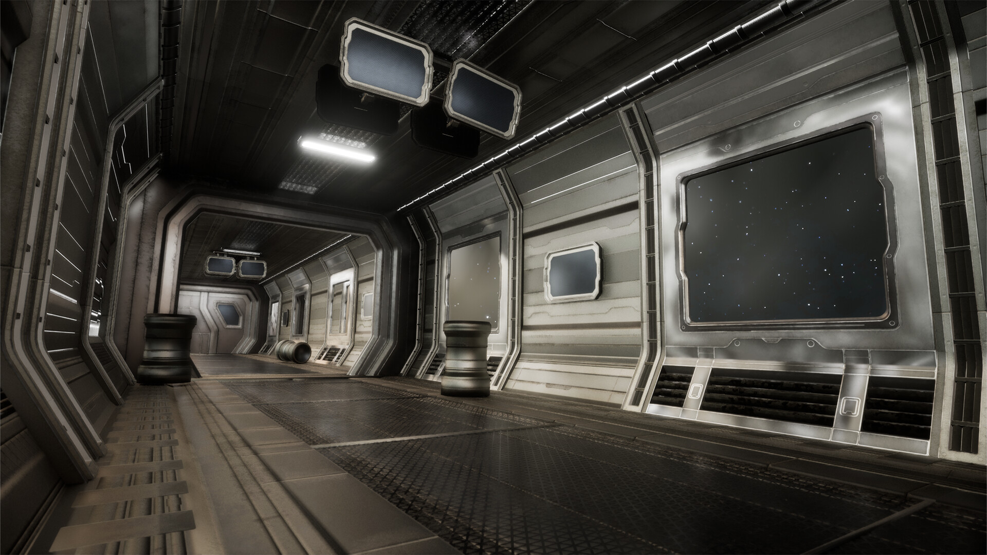 ArtStation - Interior of sci-fi space station