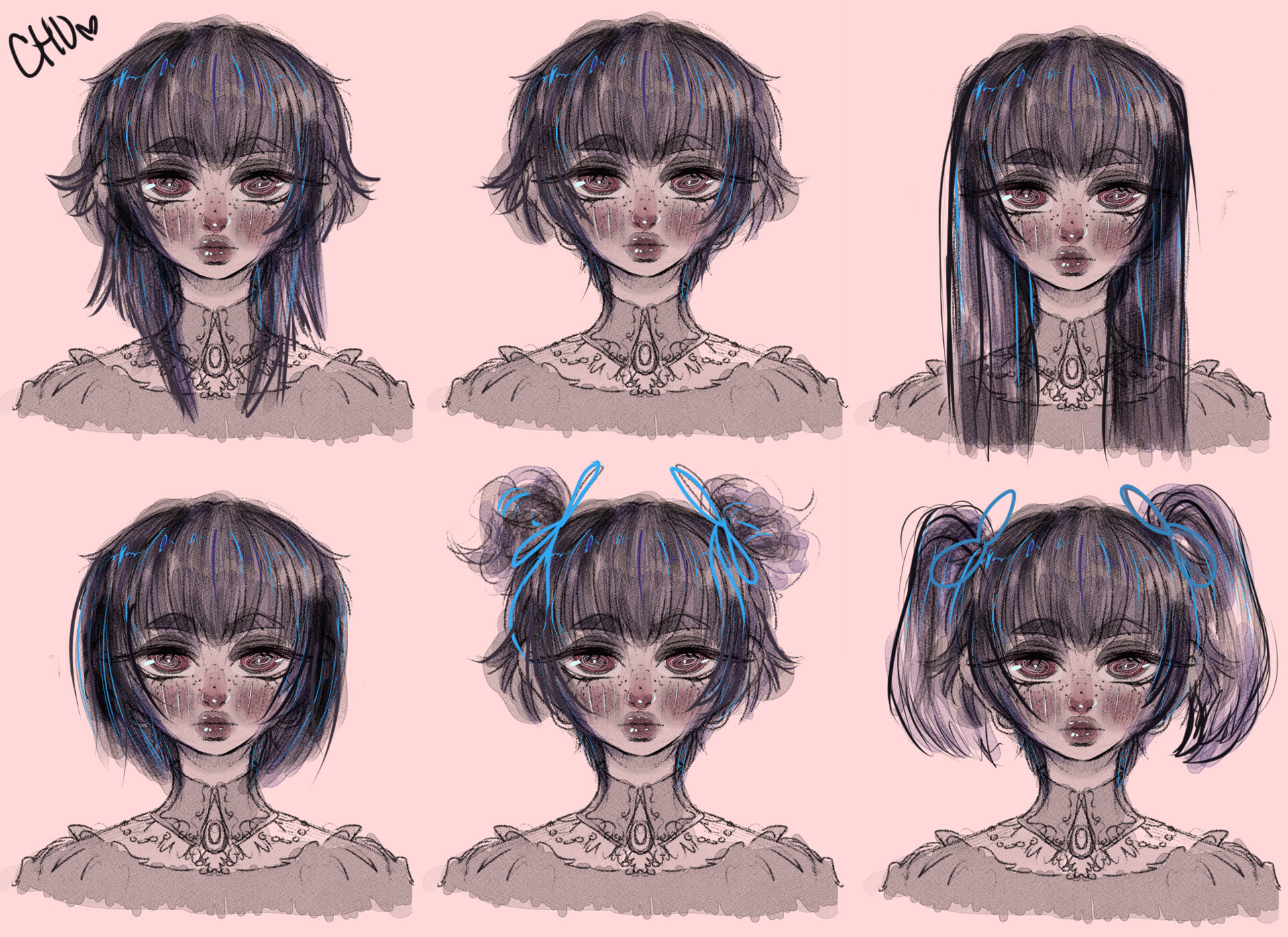 ArtStation - Webtoon Main Character Conceptual Art w/ full Render