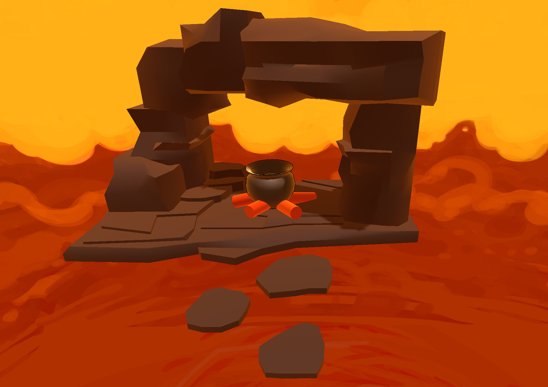 ArtStation - Hell-themed hyper casual game