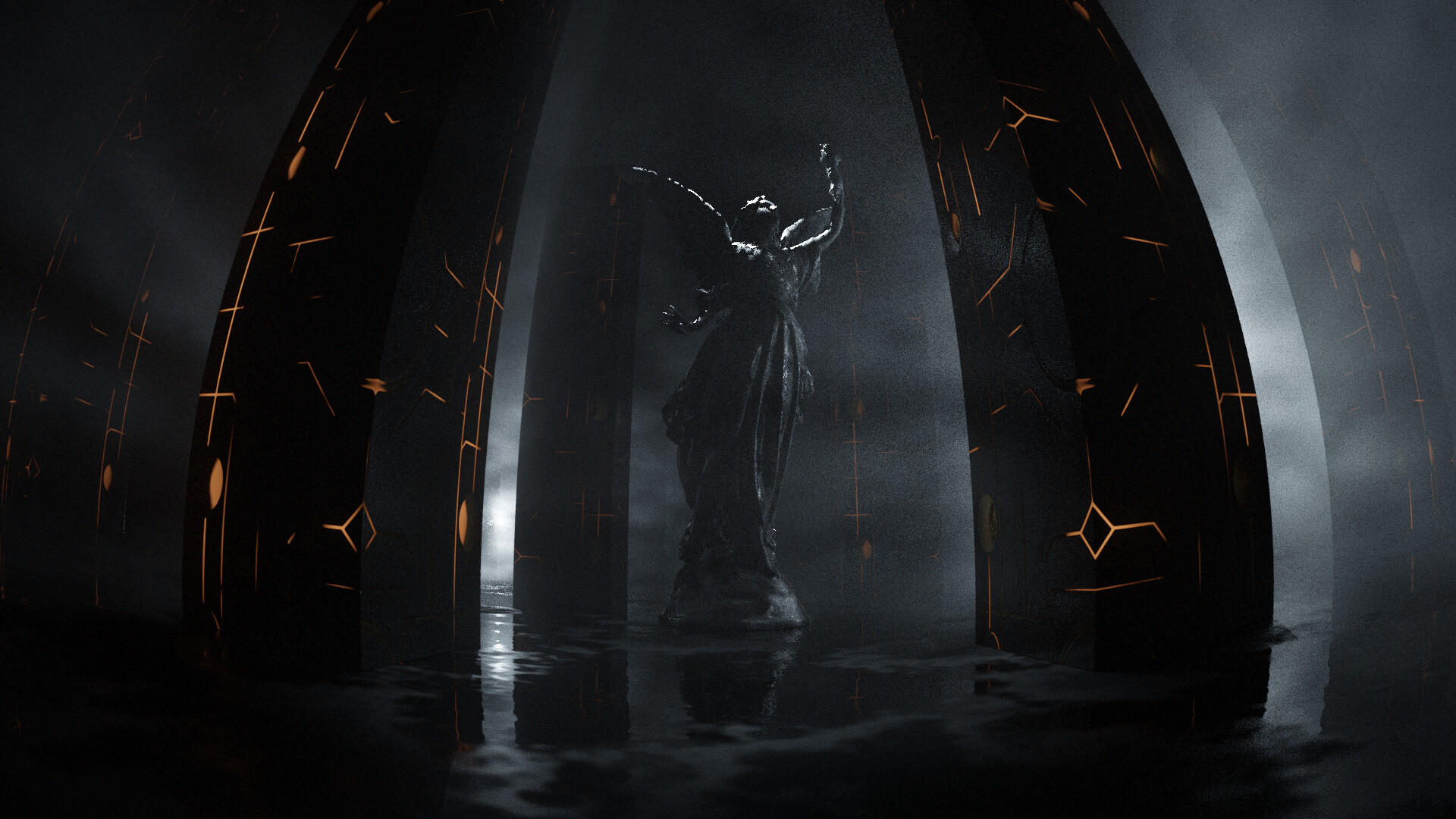 ArtStation - Angel in temple