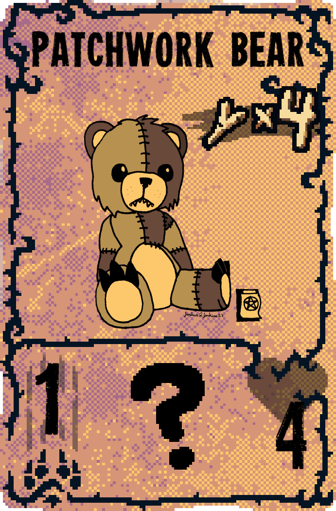 Joshua T Jenkins - Inscryption Fan Creature Patchwork Bear