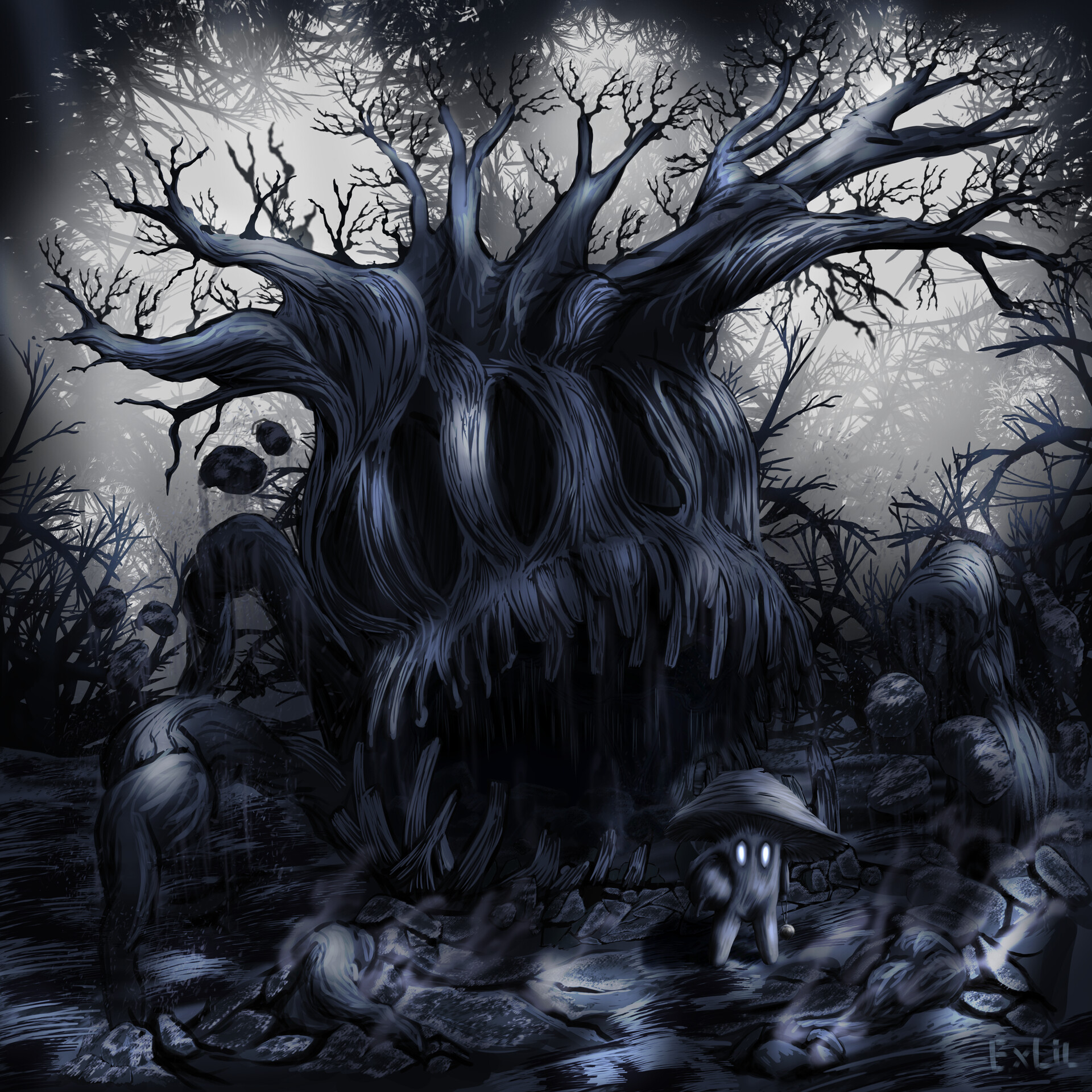 ArtStation - Tree of predators and a mushroom