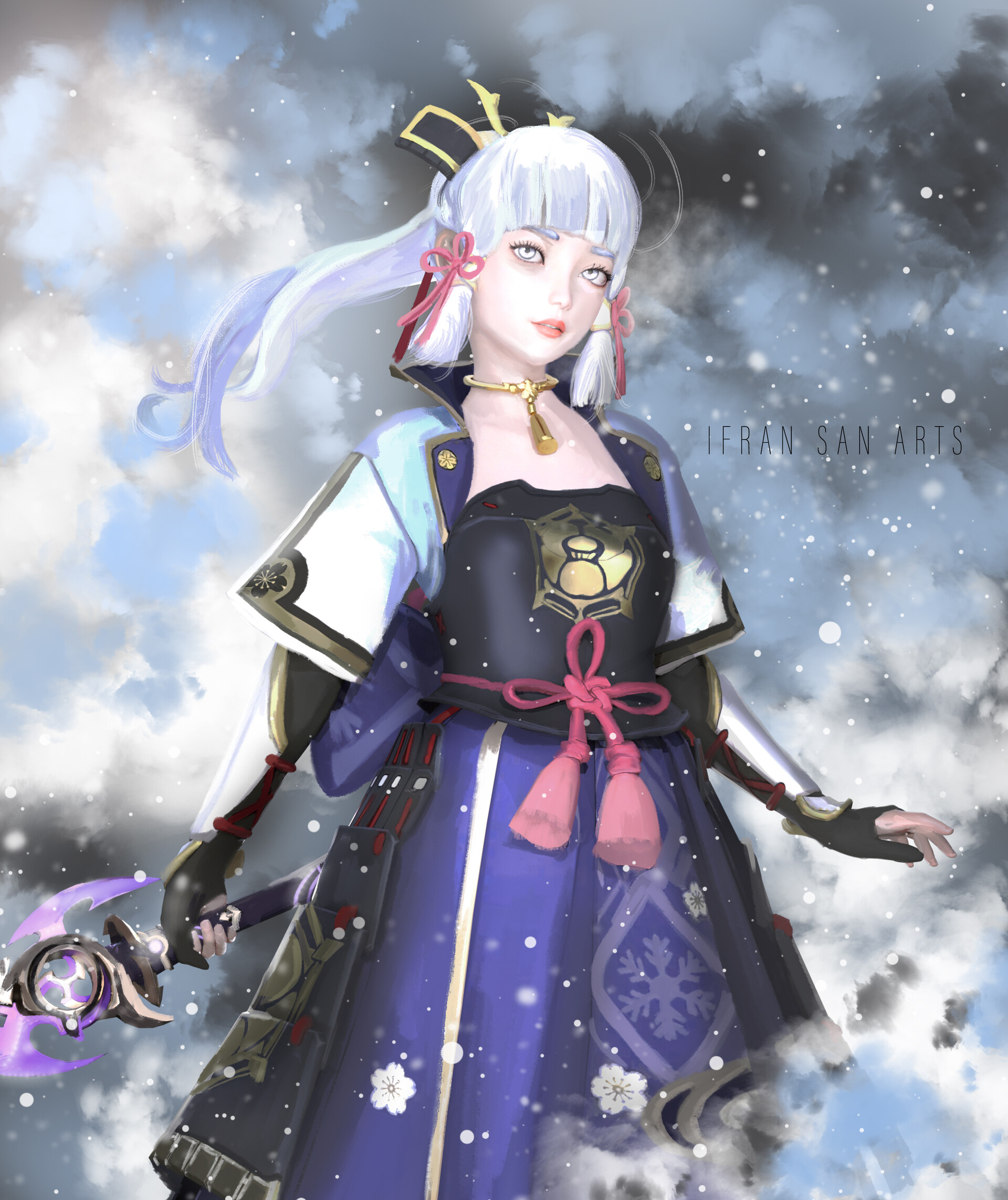 ArtStation - kAMISATO AYAKA fanart