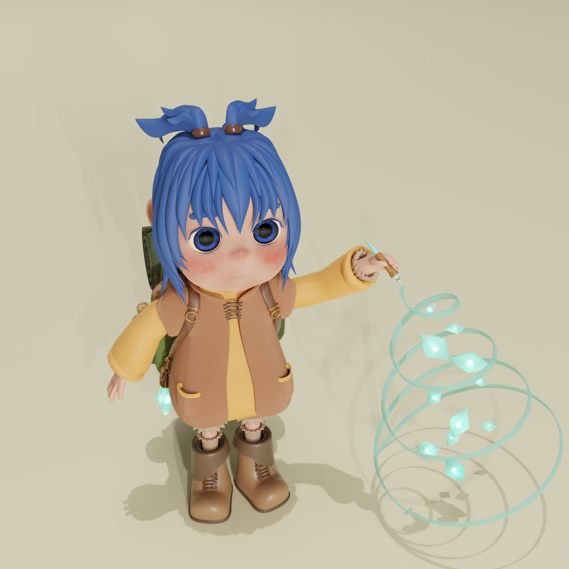 ArtStation - Stylized Cute Explorer Magician Girl