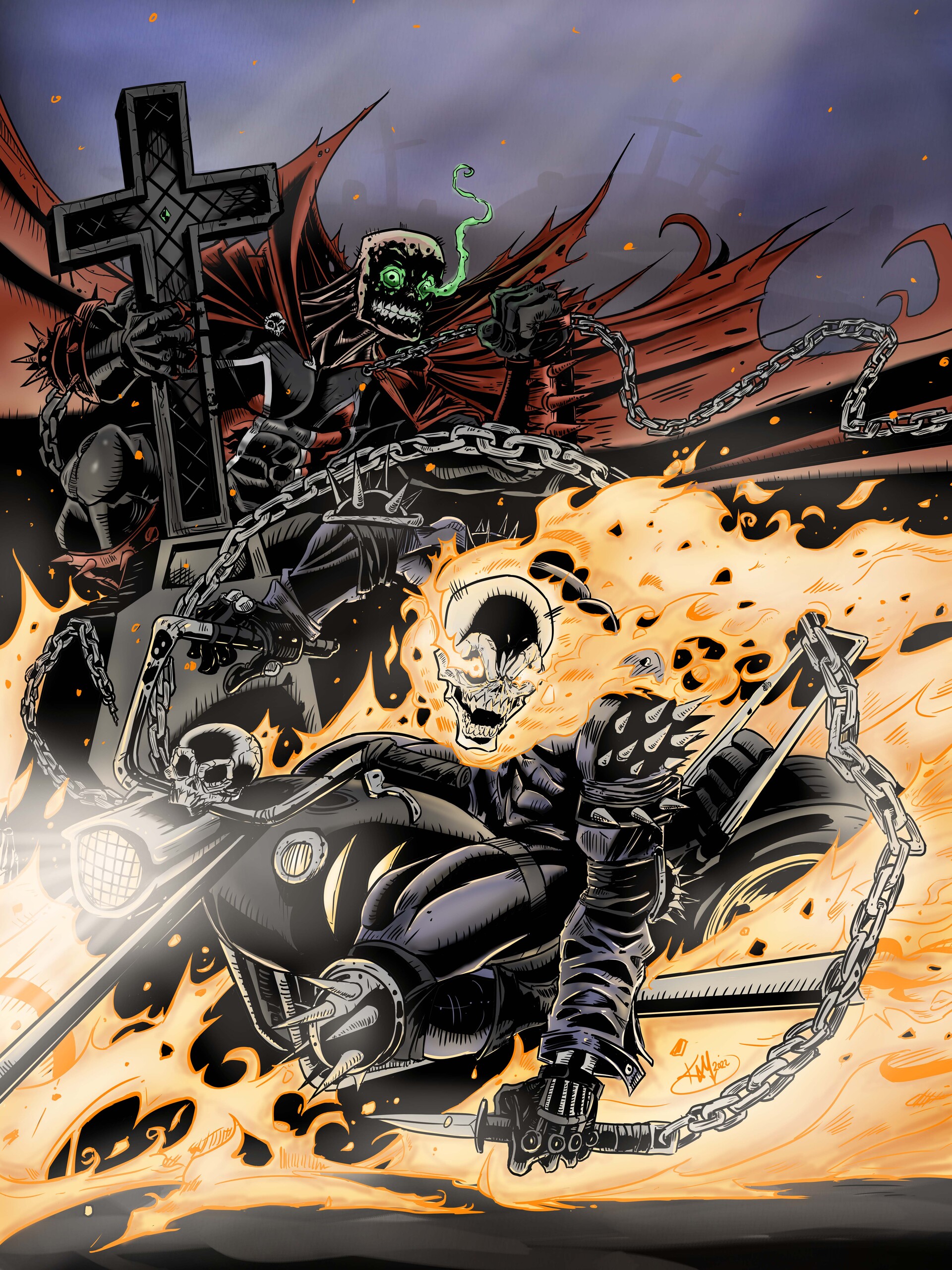 ArtStation - Ghost Rider X Spawn