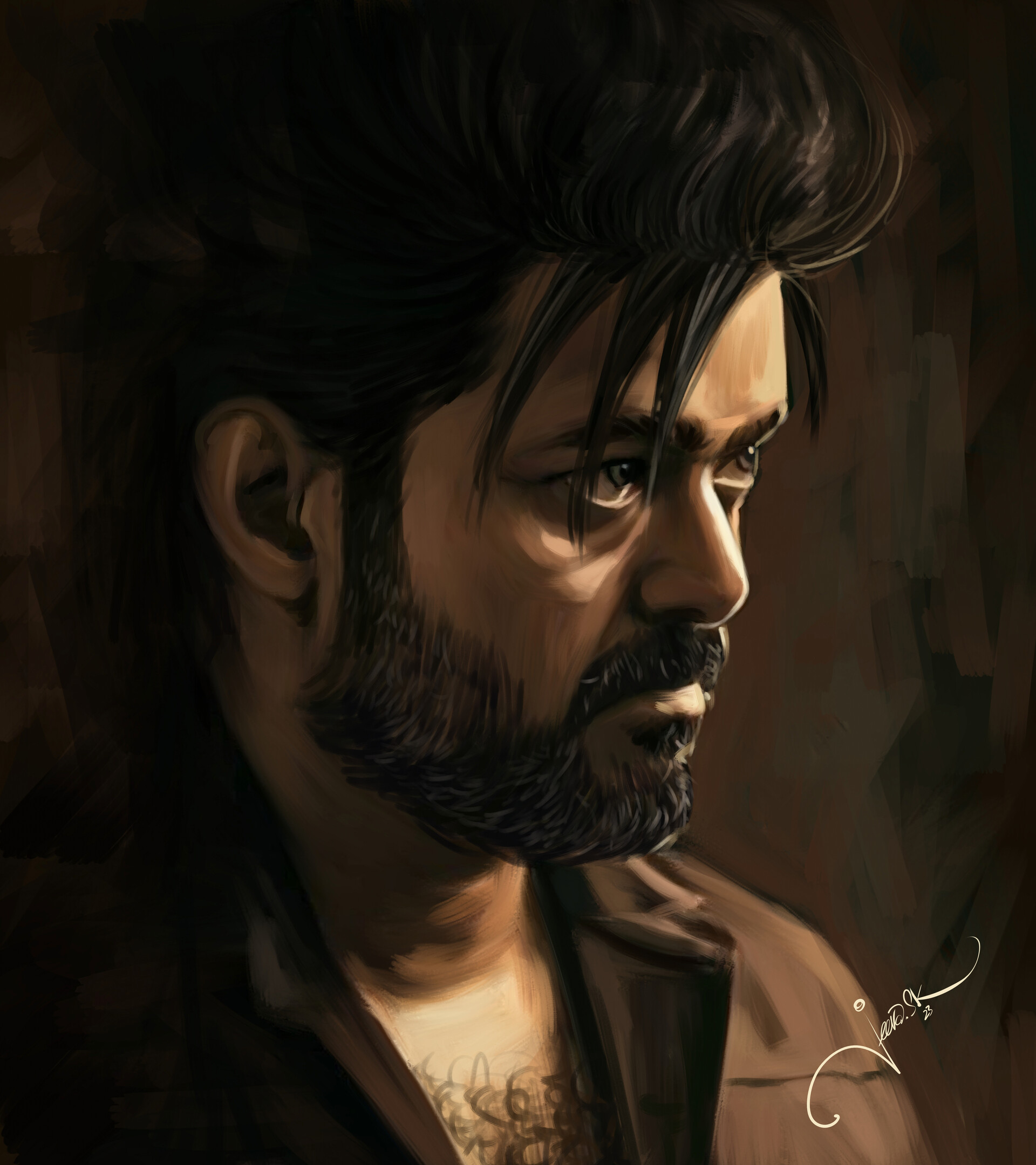 ArtStation - Thalapathy Vijay Painting 2023 #Vijay #ThalapathyVijay # ...