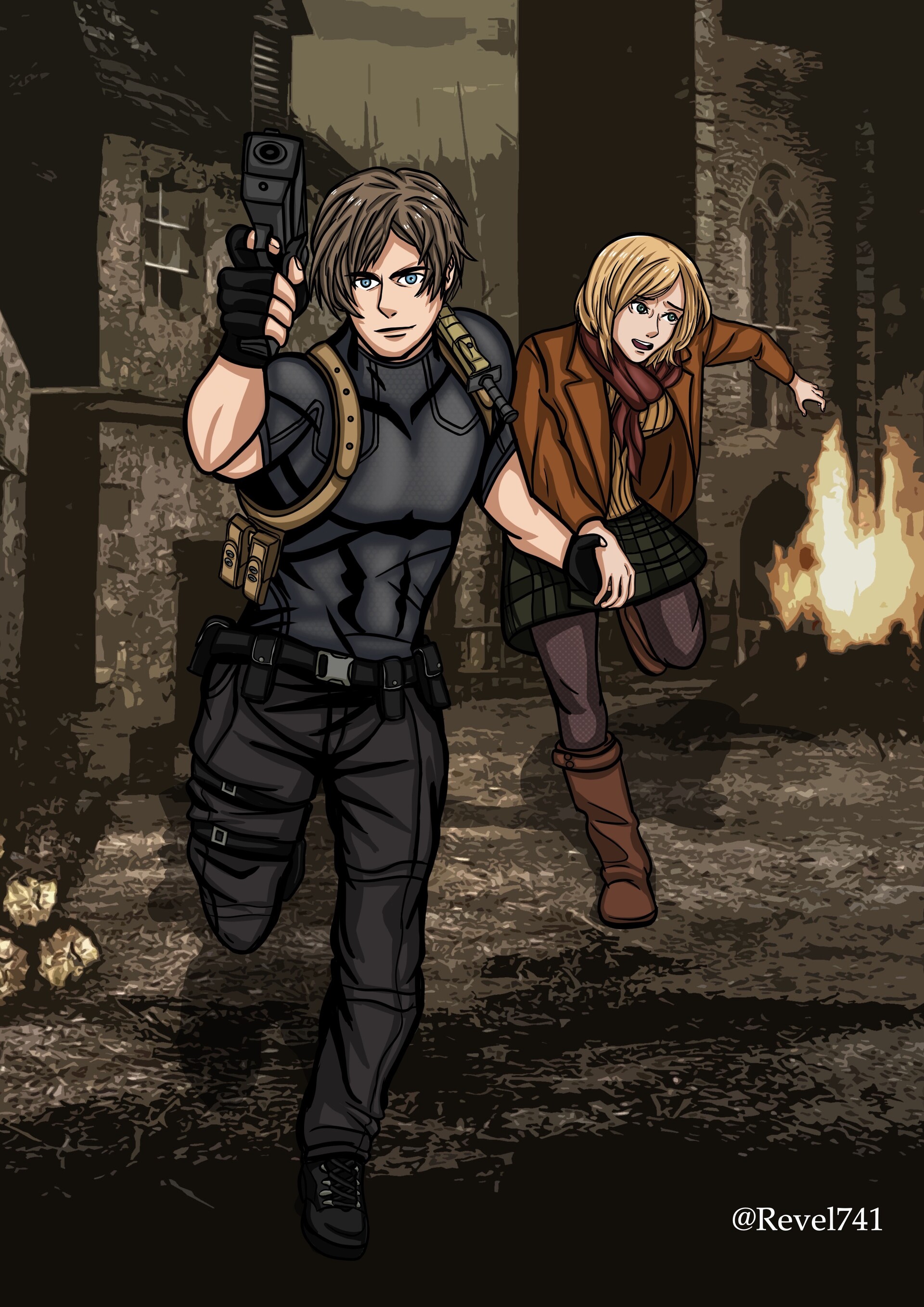 ArtStation - Resident Evil 4- Leon & Ashley