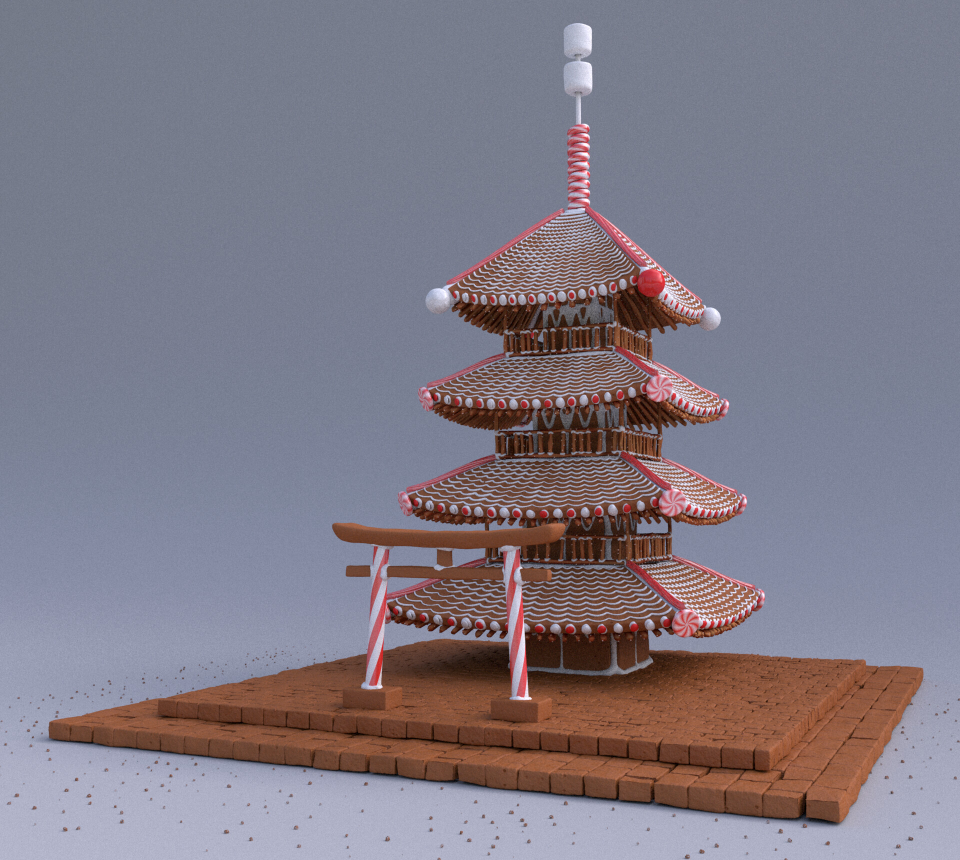 ArtStation - Procedural Gingerbread House