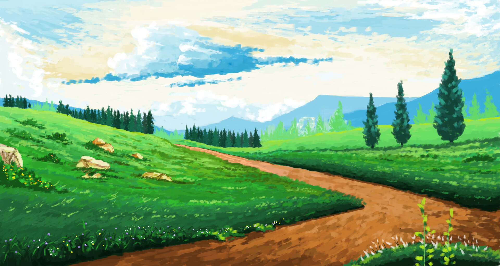 Microsoft Paint Art Landscapes