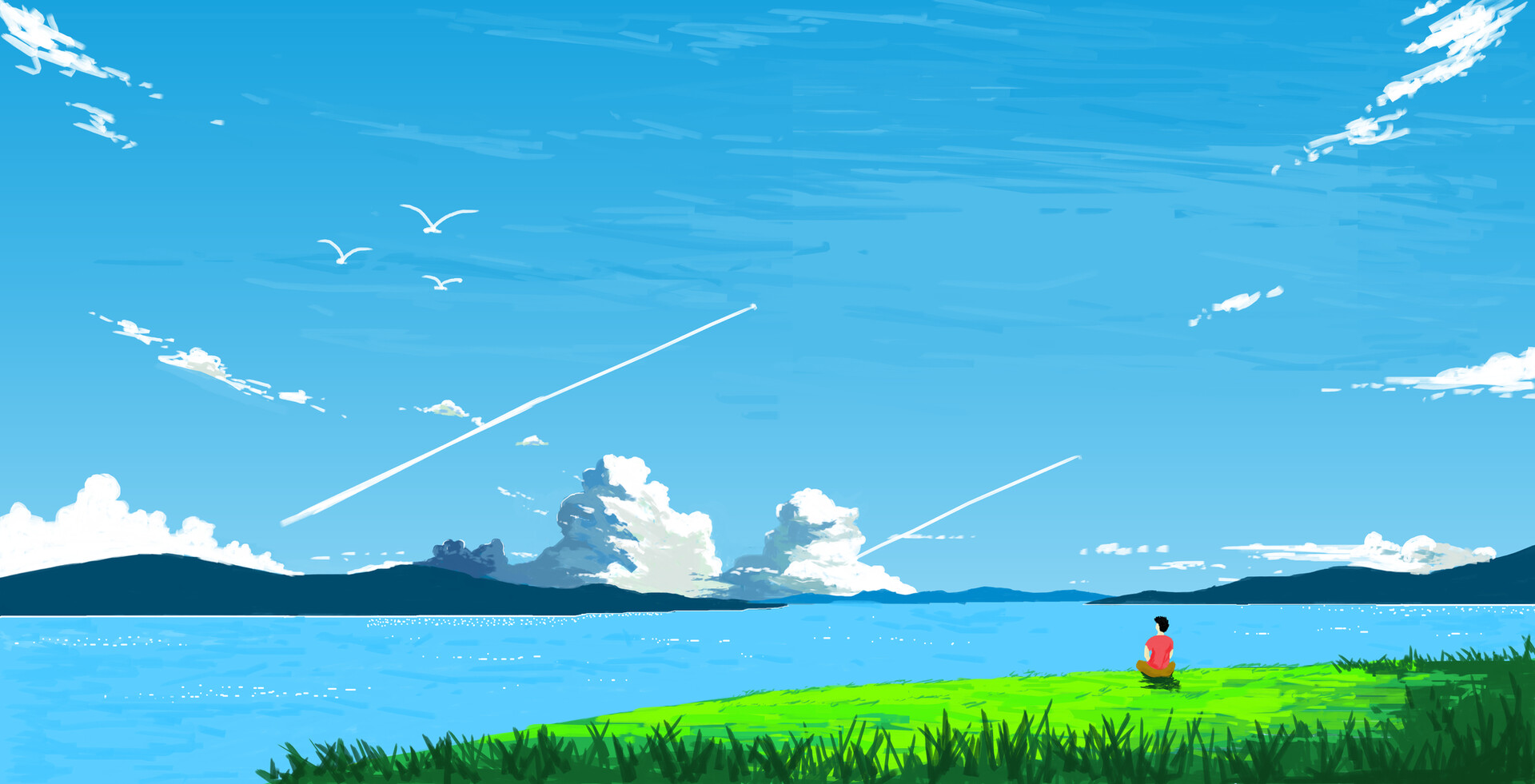 how to draw grass in ms paint