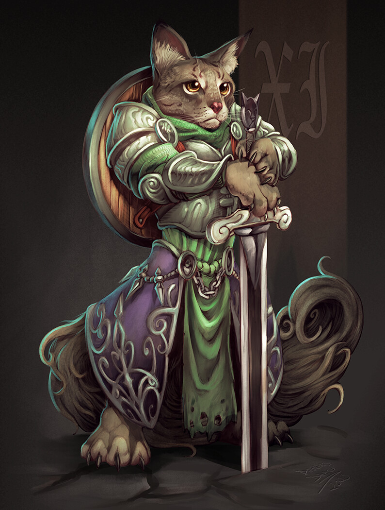 ArtStation - Knight Cat