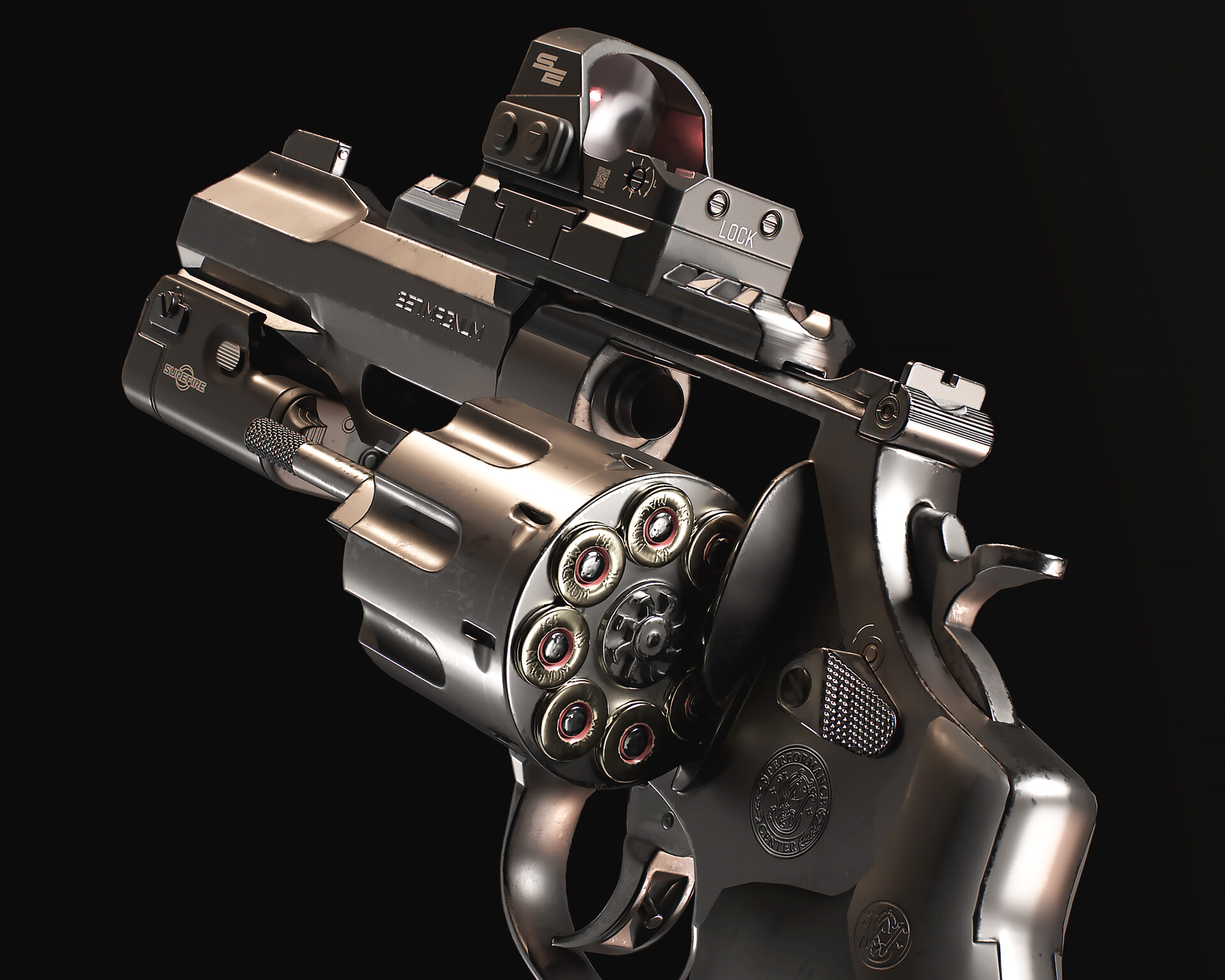 ArtStation - Smith & Wesson 357 magnum revolver