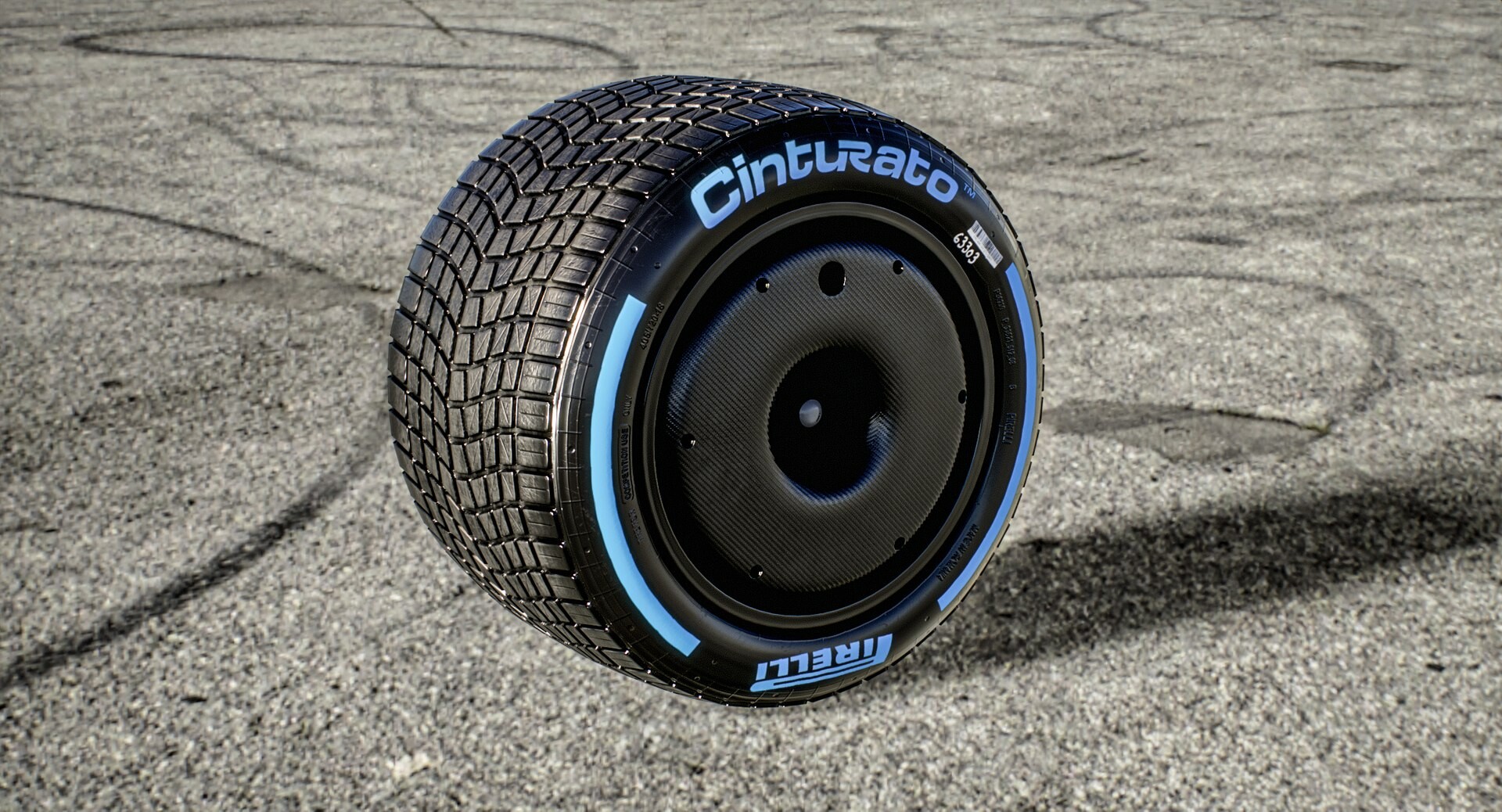 OpticalDreamSoft - Formula 1 Pirelli Cinturato WET Wheel F1 PBR 3D model