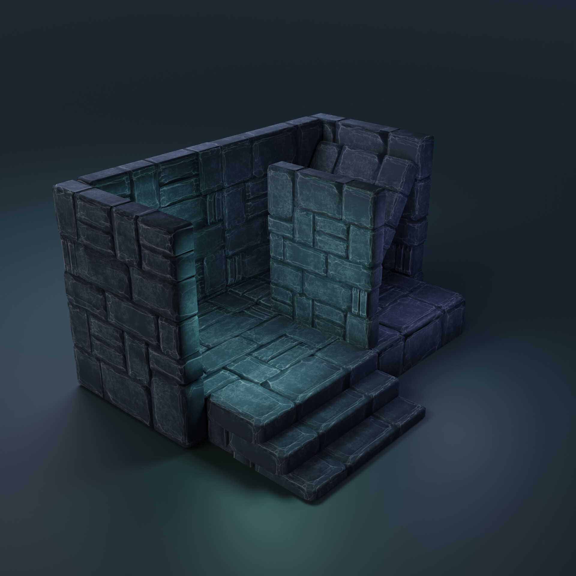 ArtStation - Stylized stone wall