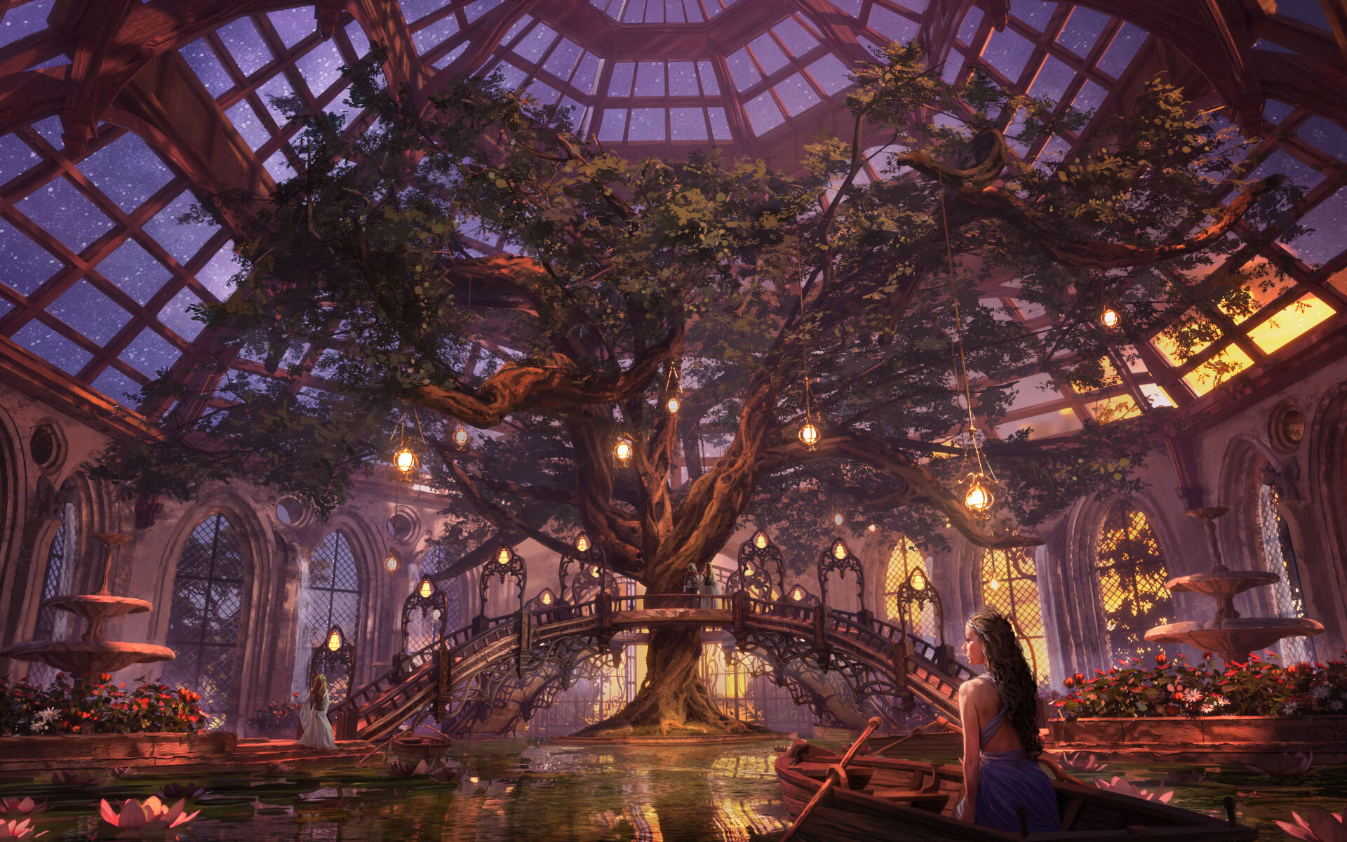 ArtStation - sunset arboretum